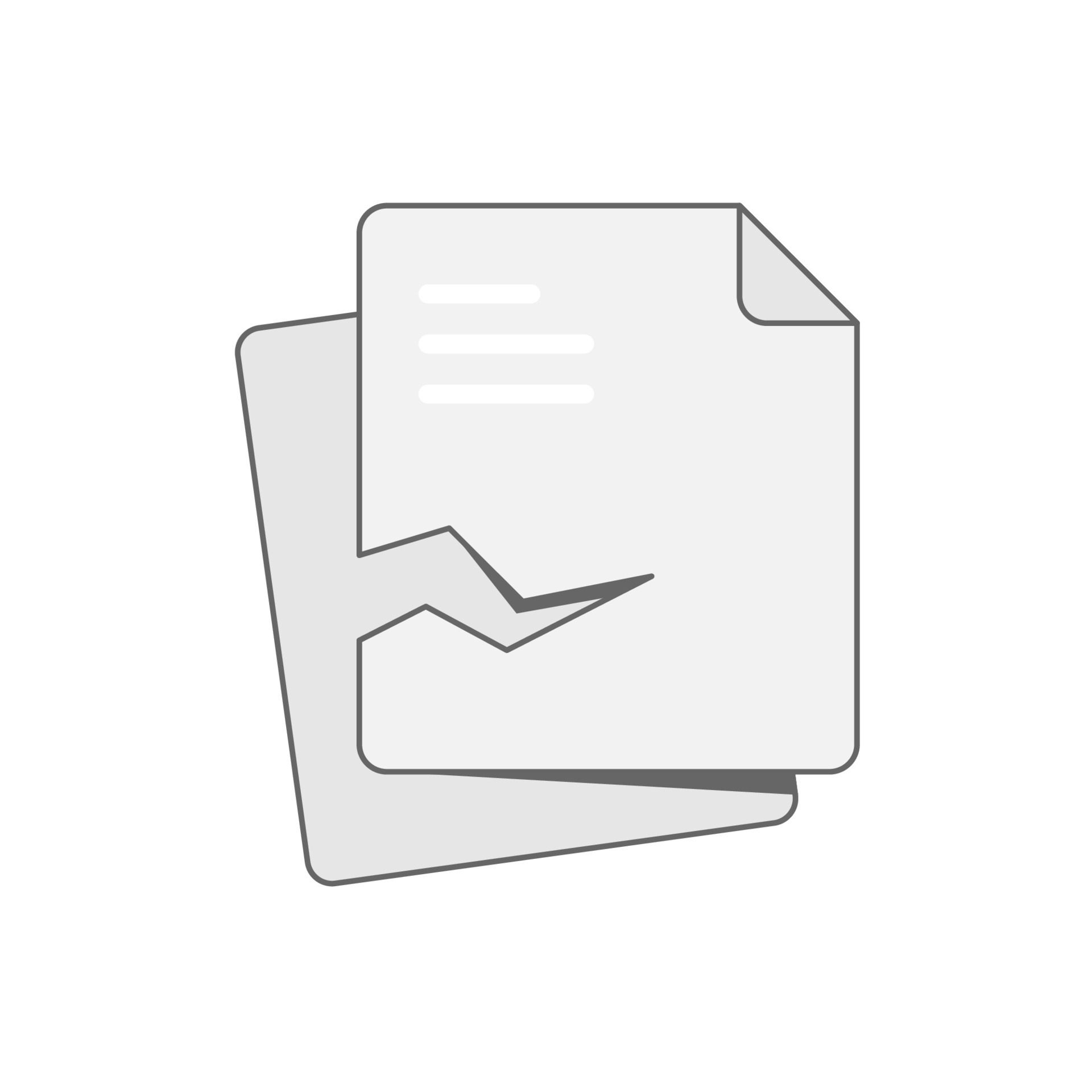 file, document, data has been corrupted concept illustration flat ...