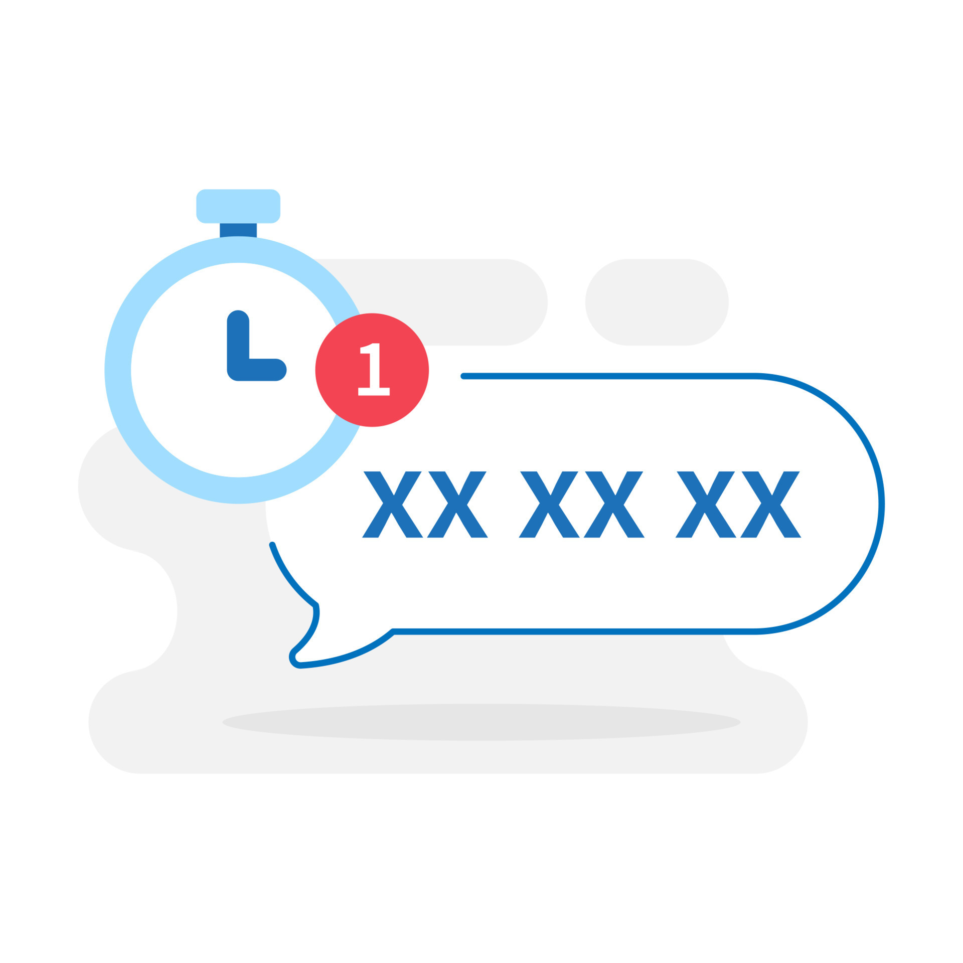 One Time Password Otp Has Been Send Pop Up Information Concept