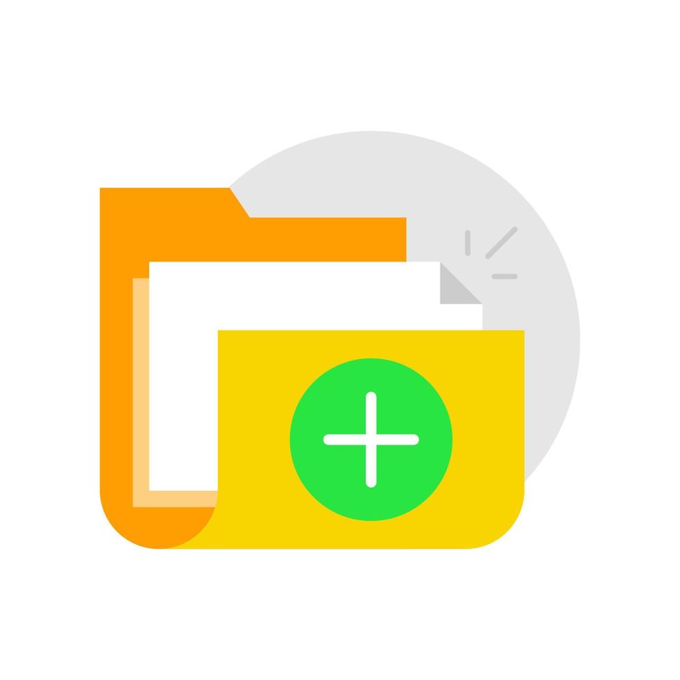 add button. upload new document, data, file to folder concept ...