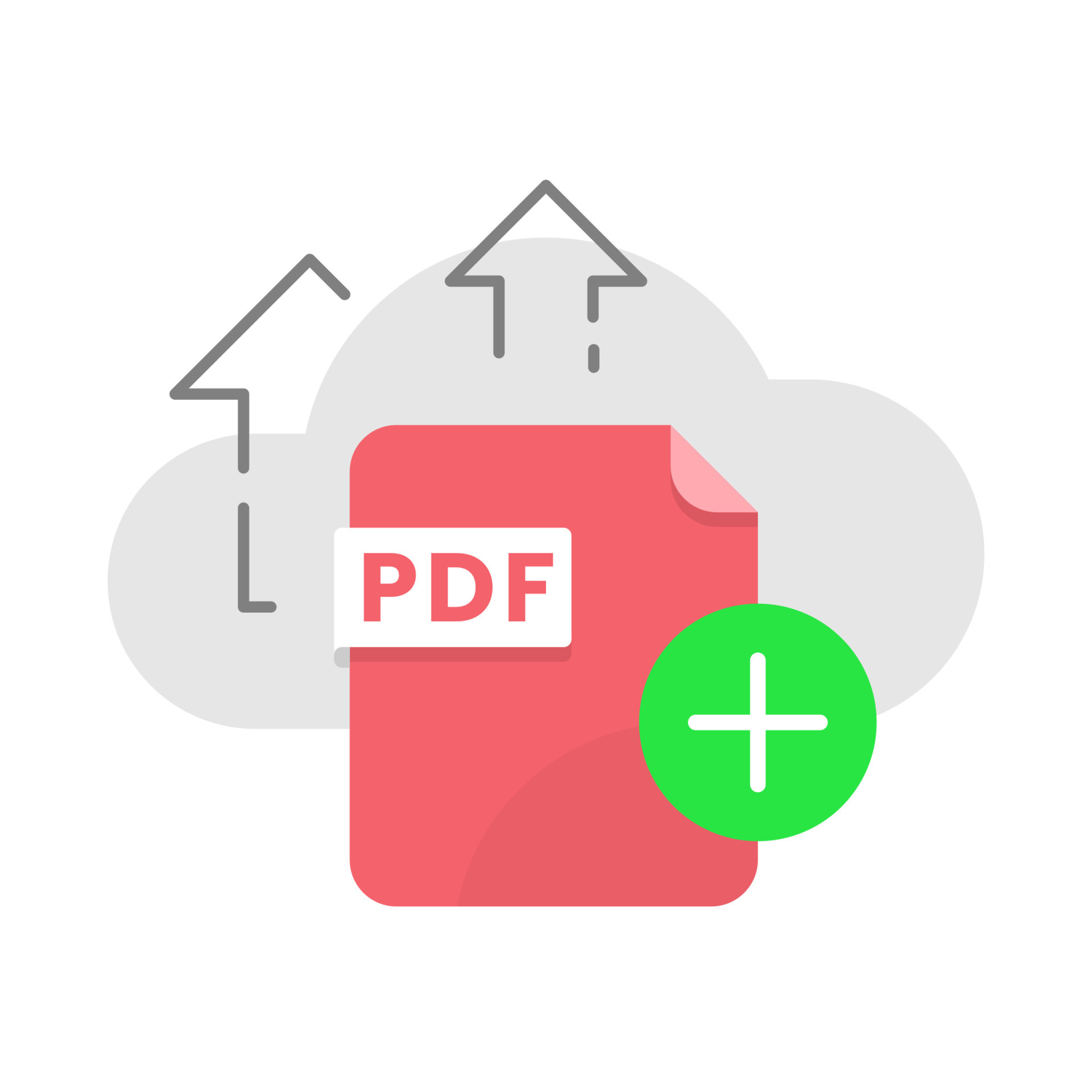 Upload Document with pdf format file concept illustration flat design vector eps10. modern ...
