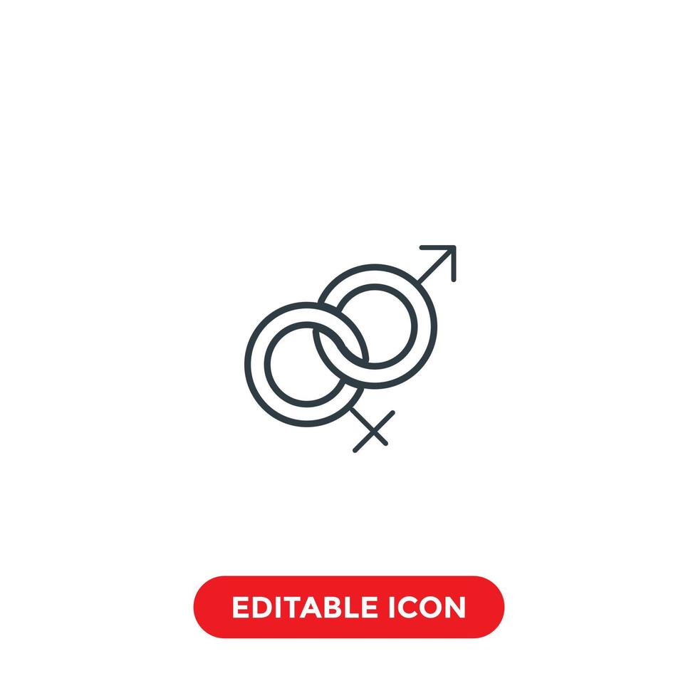 Gender Symbol Editable Stroke Icon 20899578 Vector Art At Vecteezy