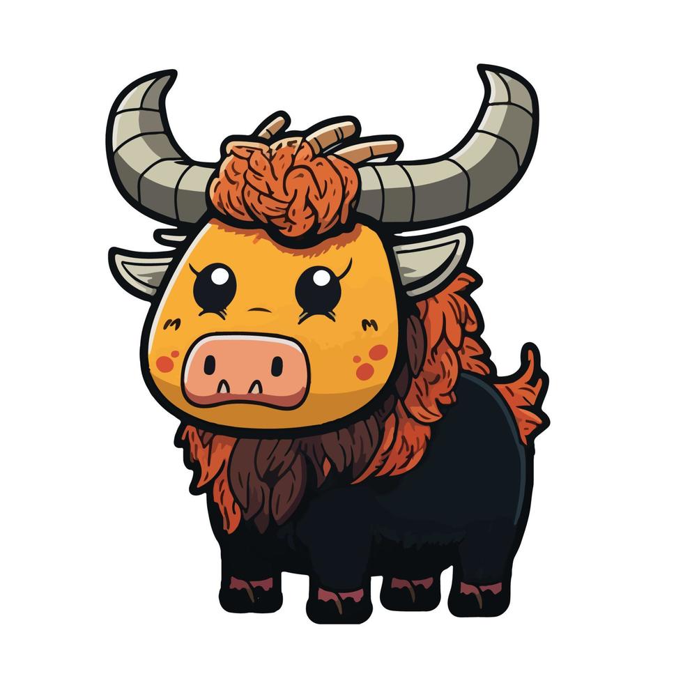 Cute Anoa Cartoon Style 20901395 Vector Art At Vecteezy