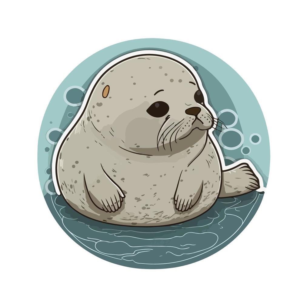 Cute Seal Cartoon Style 20901572 Vector Art At Vecteezy
