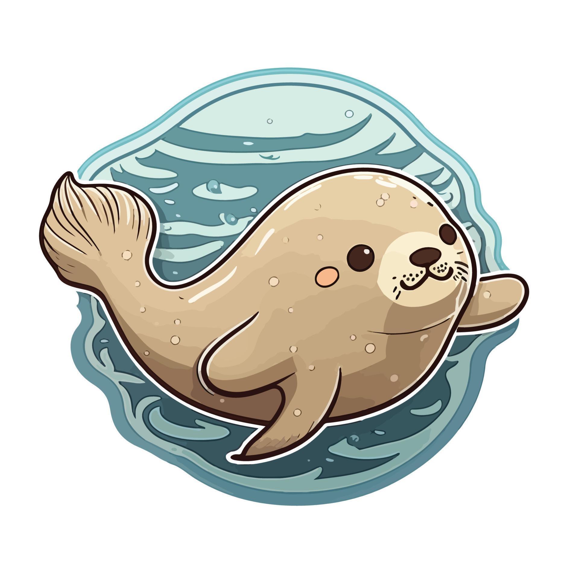 Cute Seal Cartoon Style 20901893 Vector Art At Vecteezy
