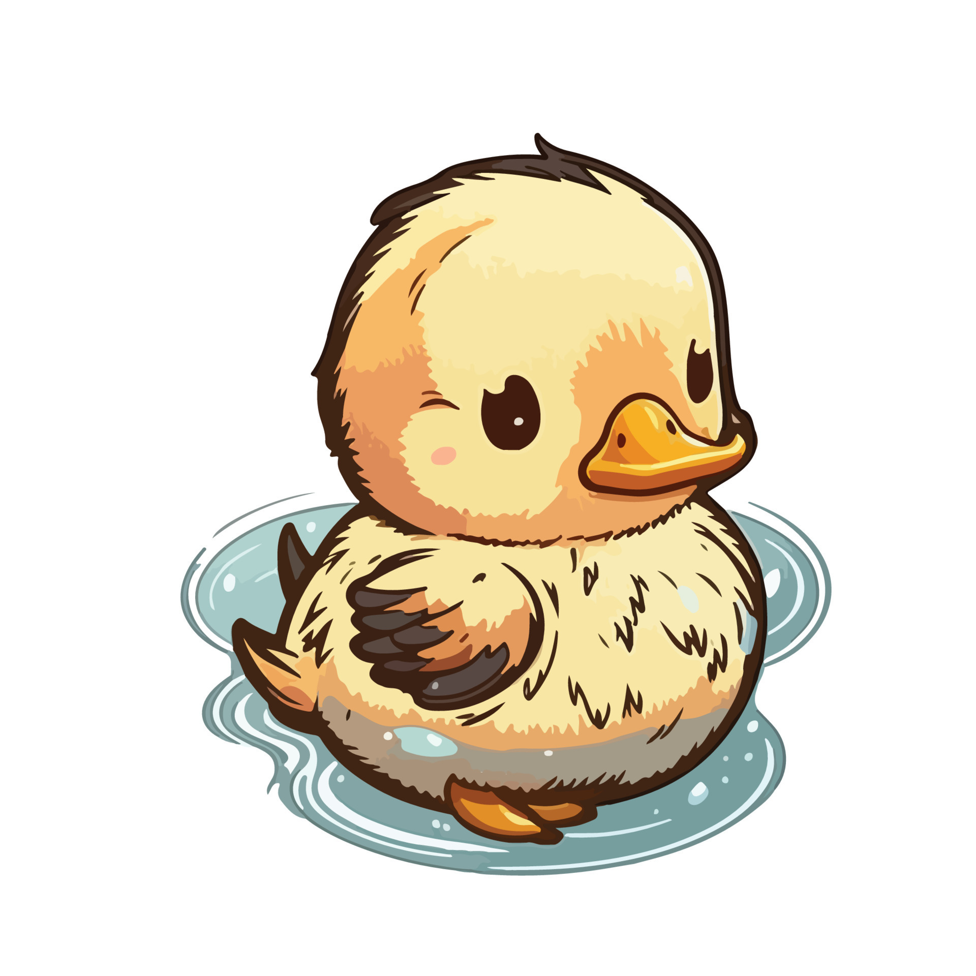Cute Duck Cartoon Style 20901907 Vector Art At Vecteezy