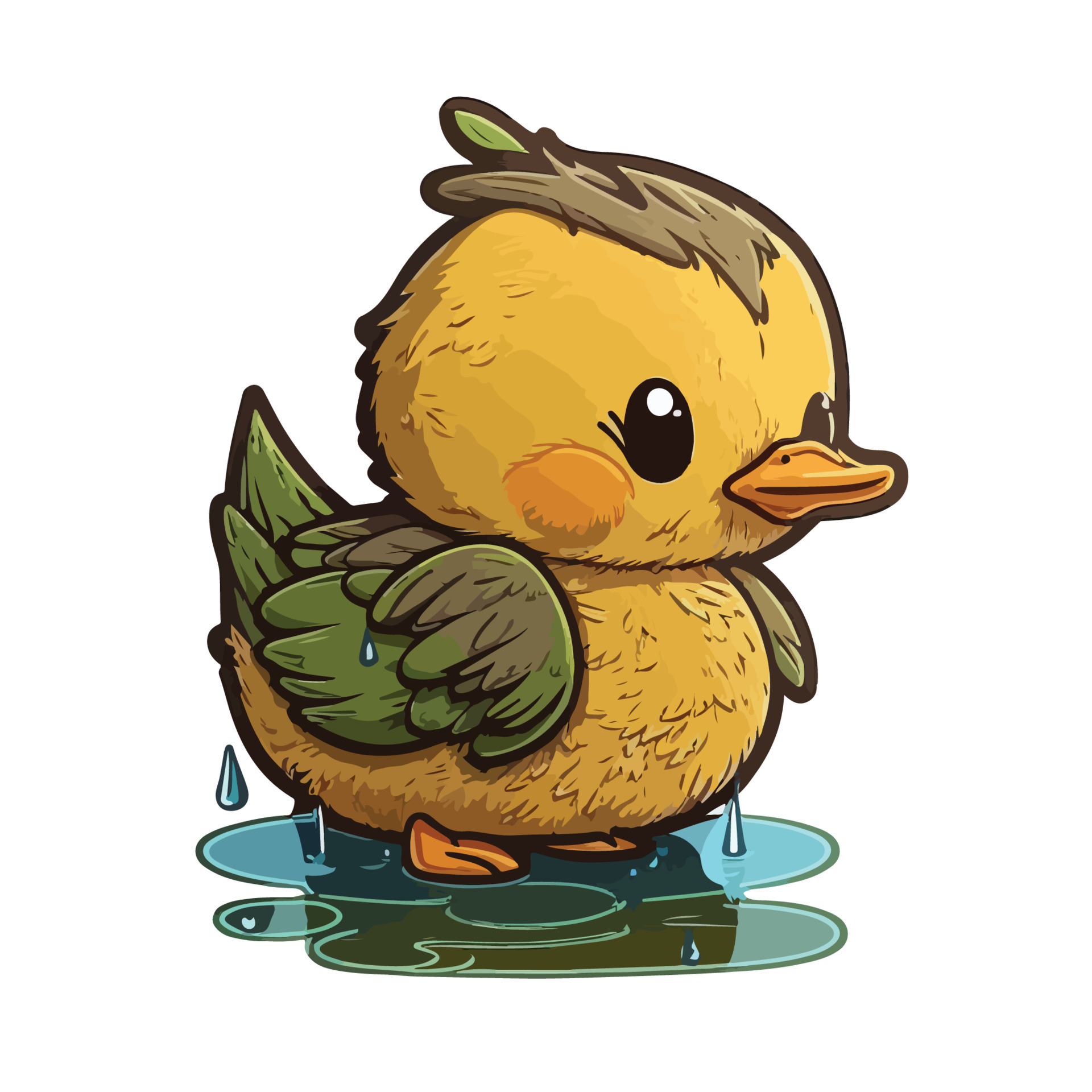 Cute Duck Cartoon Style 20901911 Vector Art At Vecteezy