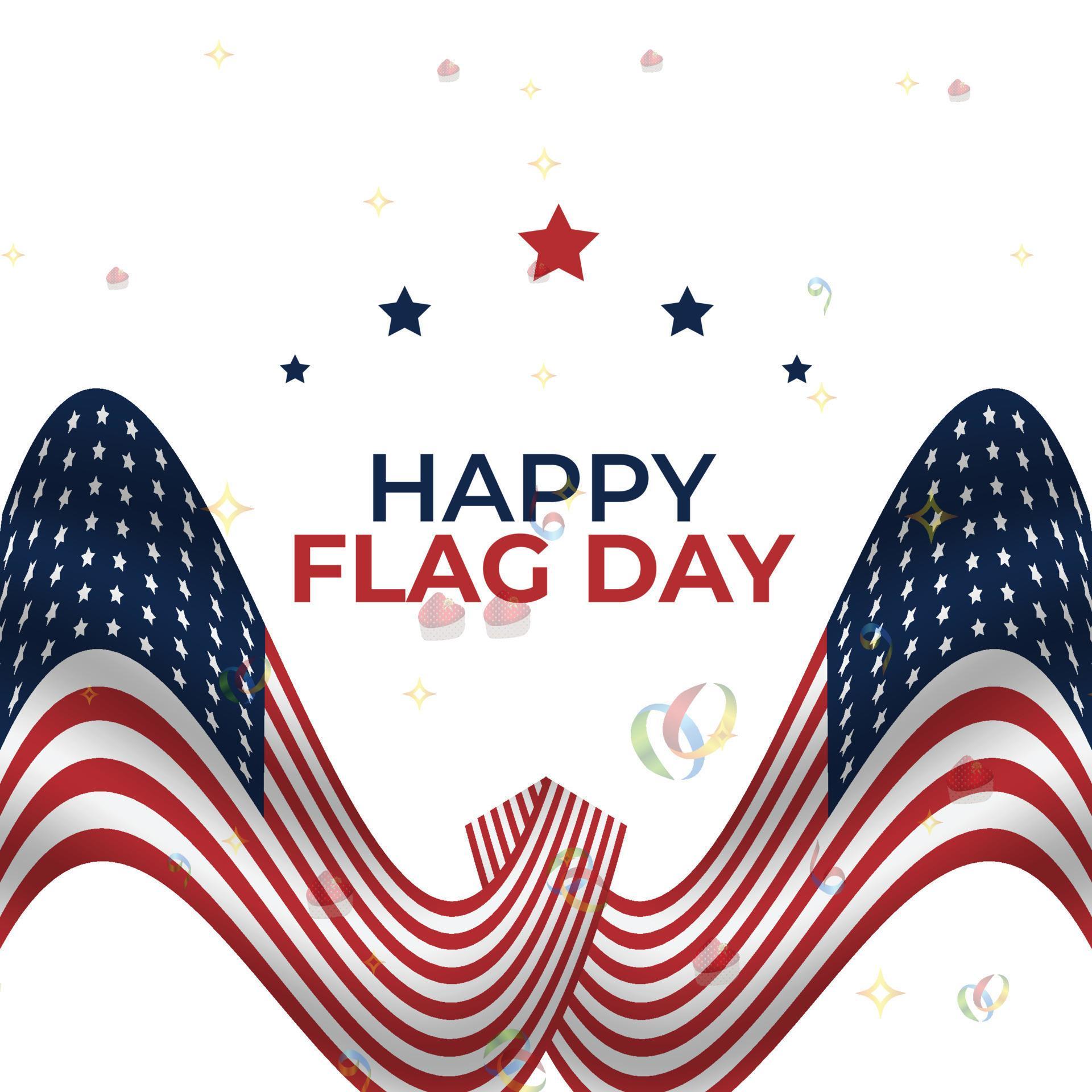 Happy 4th of July USA Independence Day greeting card with waving American national flag and hand ...