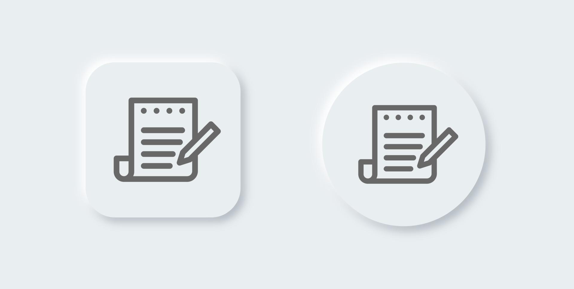 Draft Line Icon In Neomorphic Design Style Paper Signs Vector Illustration 20907426 Vector Art