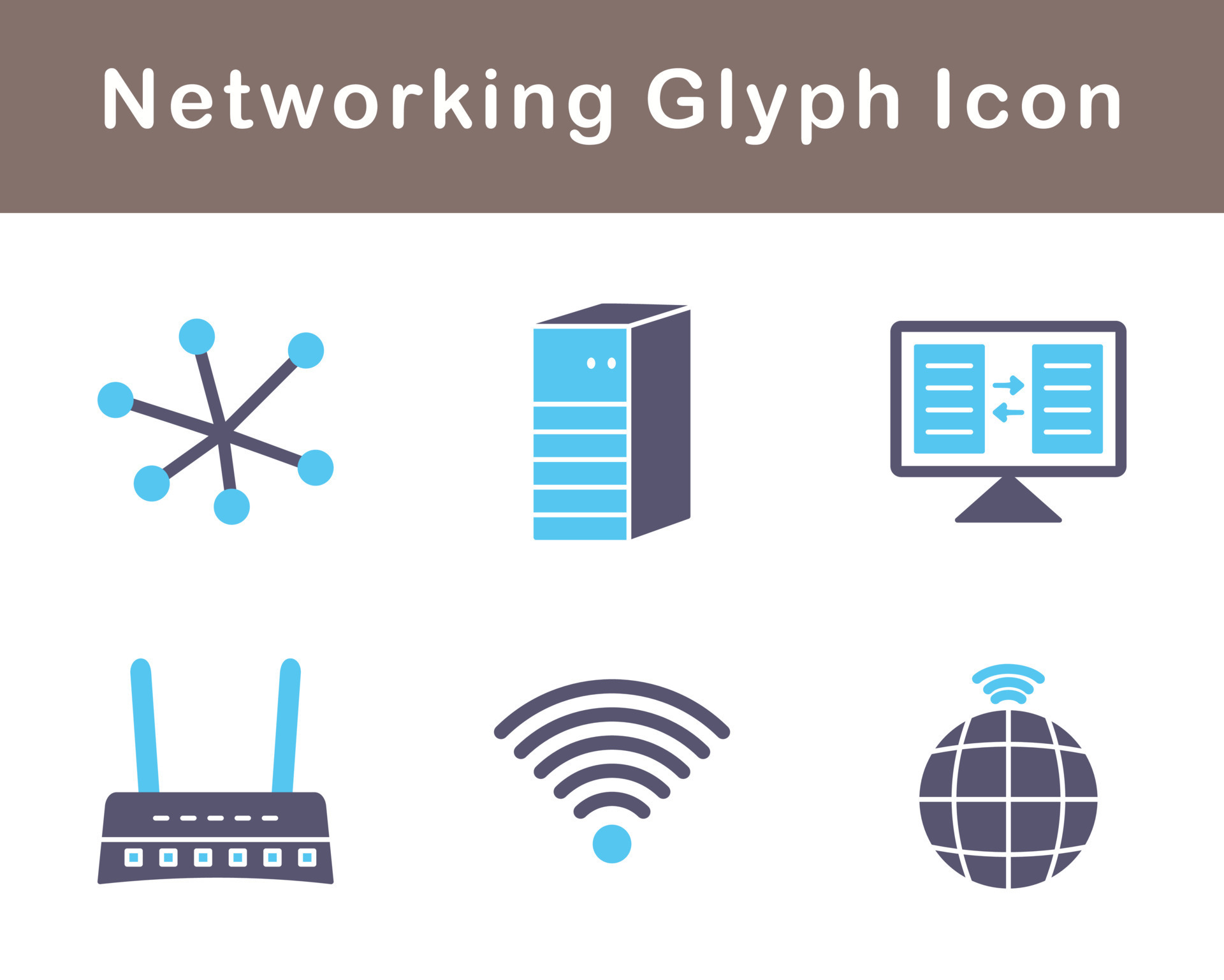Networking Vector Icon Set 20907532 Vector Art at Vecteezy