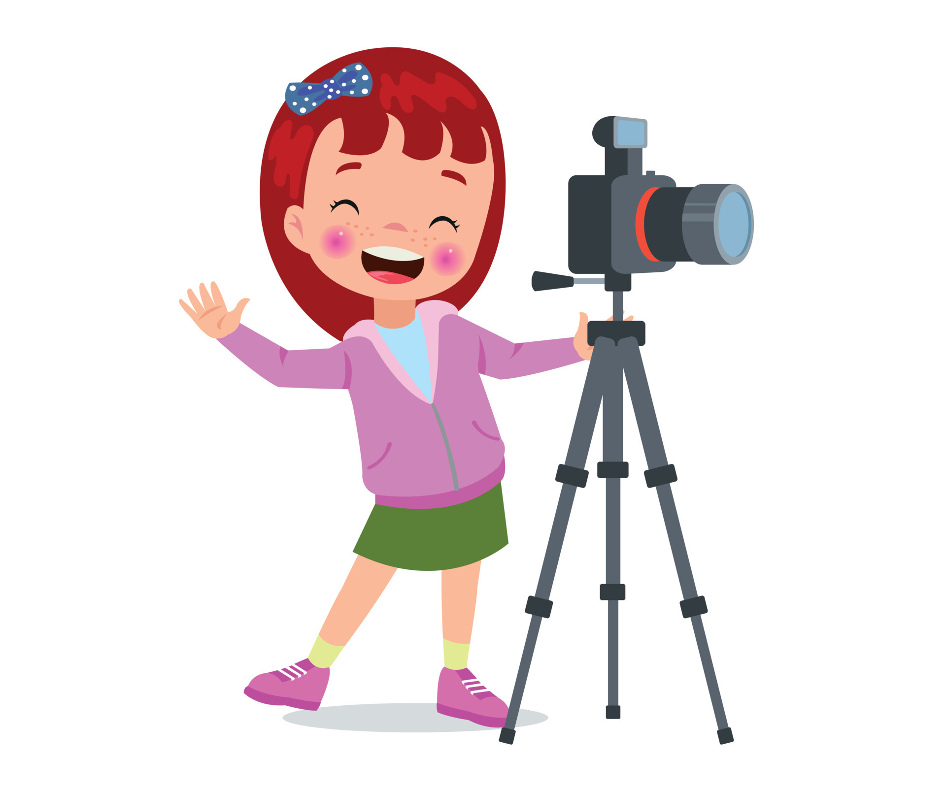 Cute boys taking photo using smartphone and camera cartoon vector illustration 20907562 Vector ...