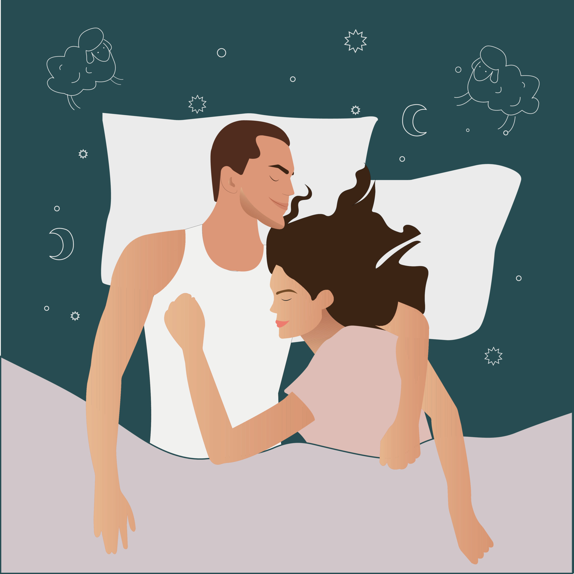 Cute Couples Sleeping Together