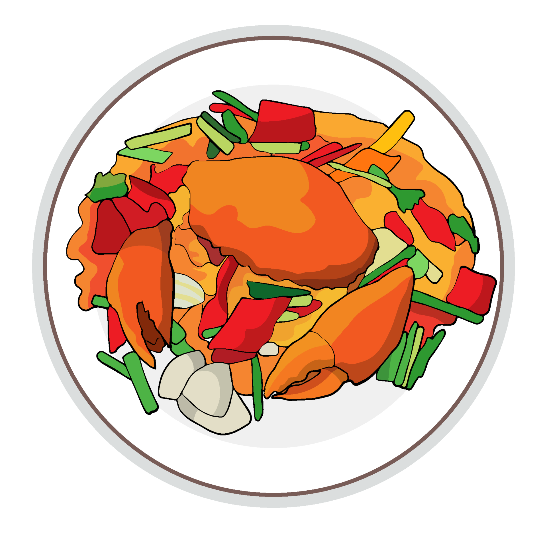 Stir Fried Crab With Curry Powder Crab Garlic And Celery With Season With Oyster Sauce Curry