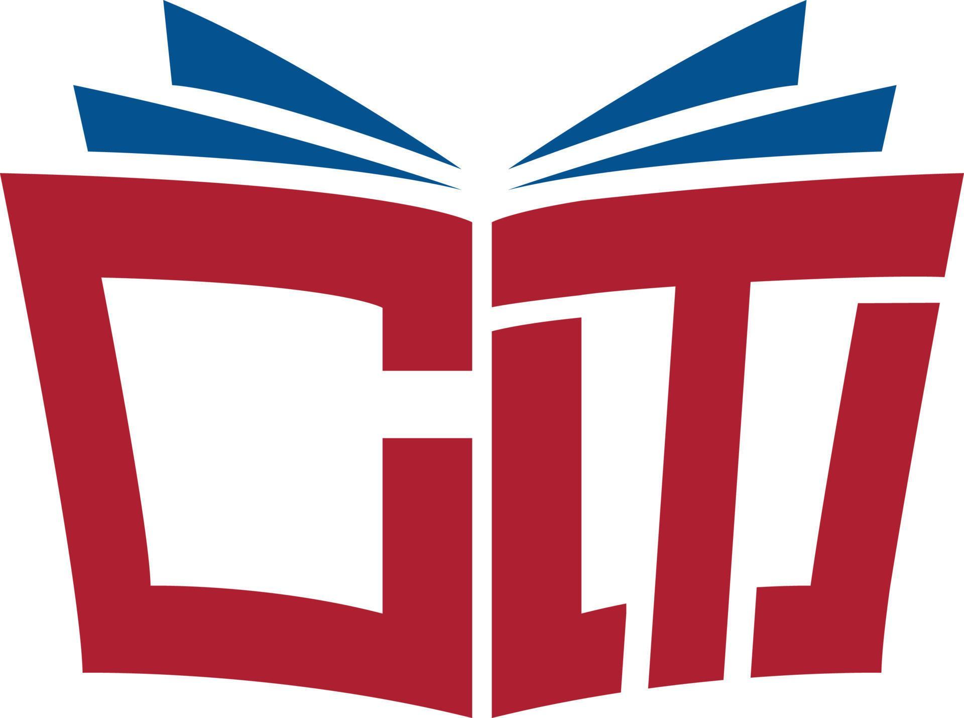 CT Book with CT lettering University Education Red Blue logo 20913222 Vector Art at Vecteezy