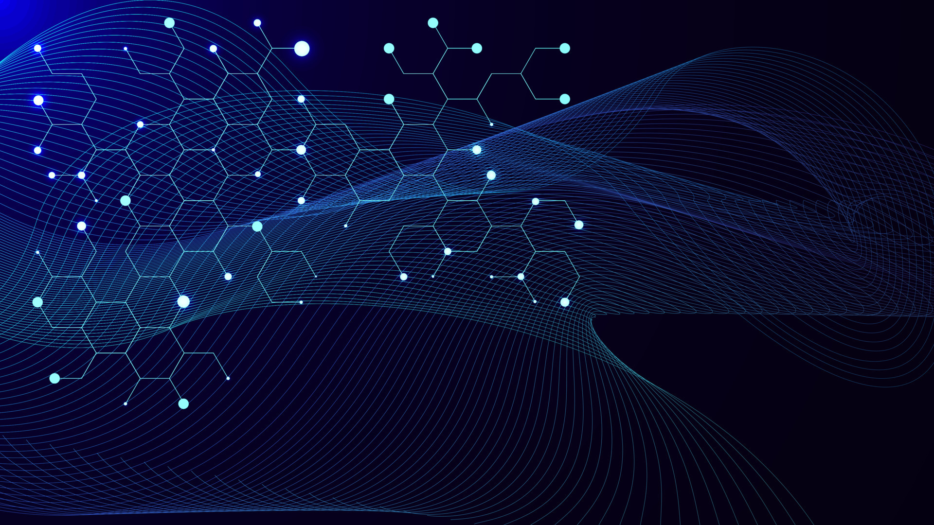 Abstract blue connection hexagon technology with glowing effect ... Abstract blue connection hexagon technology with glowing effect ...