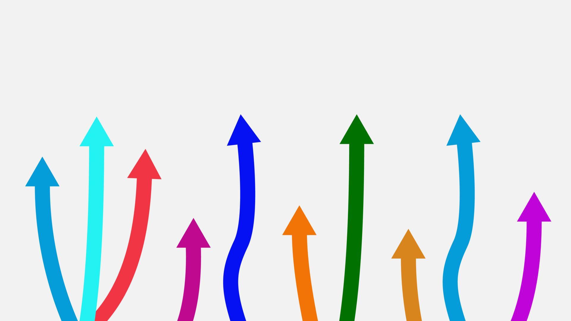 Colorful arrows up infographic on gray background. Vector illustration ...