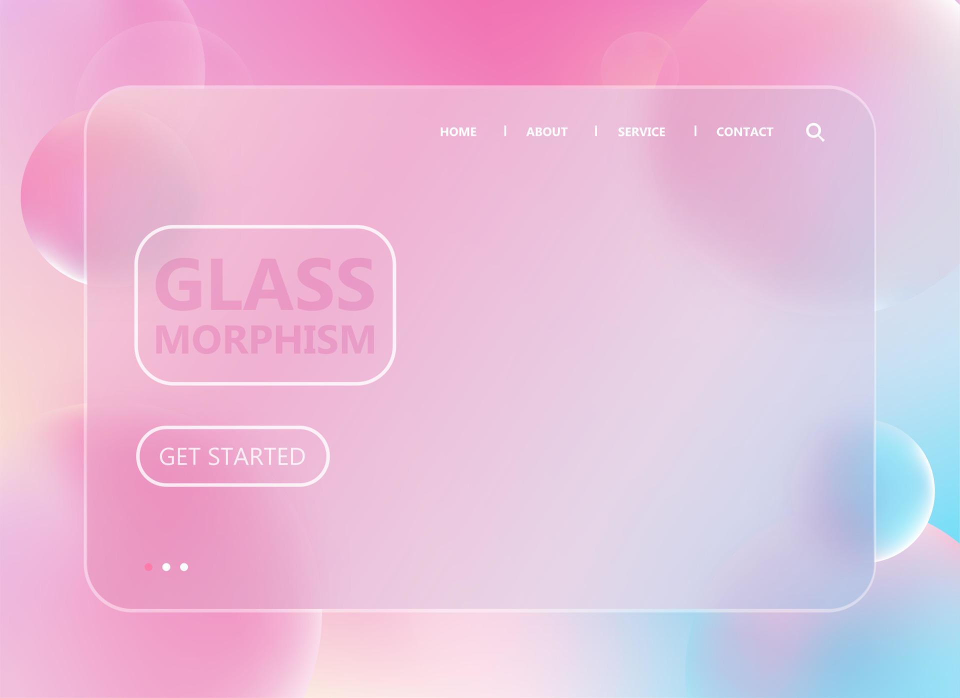 3d trendy and futuristic glass morphism website landing page template ...