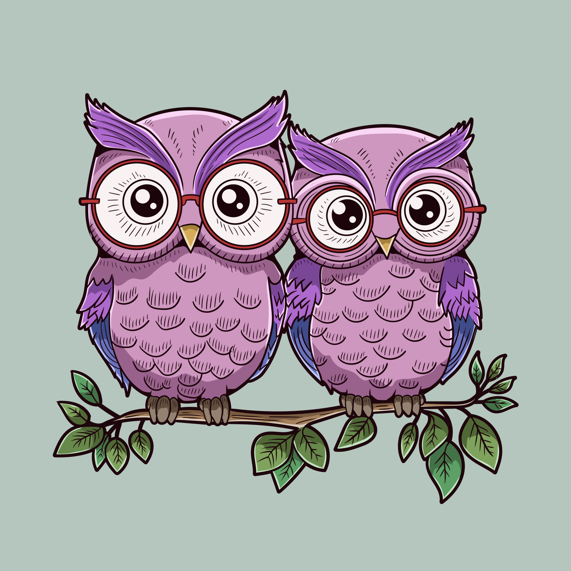 Purple Owl Clip Art