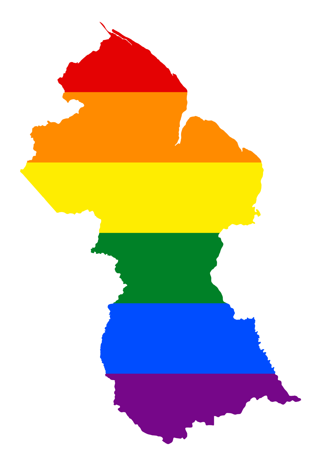 Lgbt Flag Map Of The Guyana Png Rainbow Map Of The Guyana In Colors Of