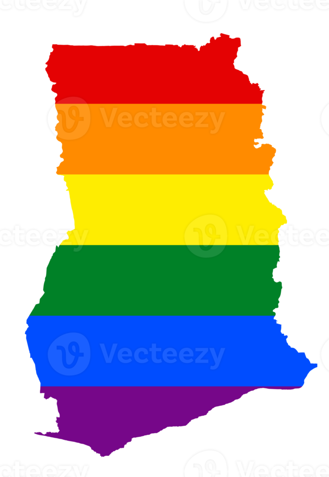 Lgbt Flag Map Of The Ghana Png Rainbow Map Of The Ghana In Colors Of