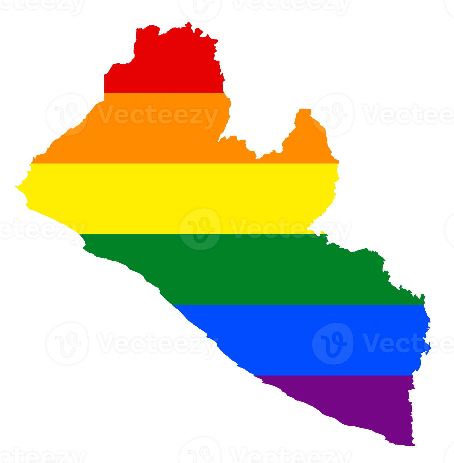 Lgbt Flag Map Of The Liberia Png Rainbow Map Of The Liberia In Colors