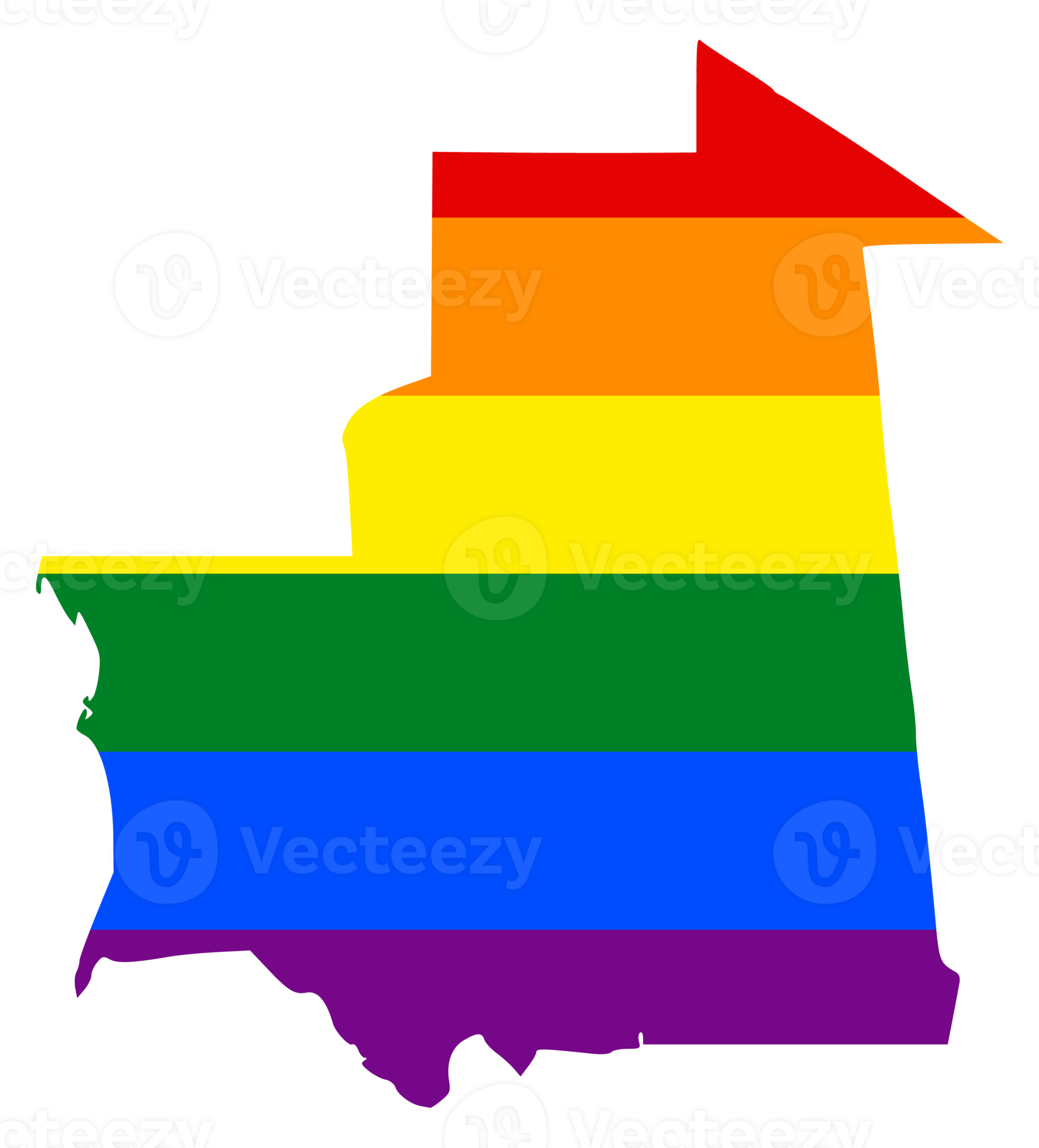 Lgbt Flag Map Of The Mauritania Png Rainbow Map Of The Mauritania In