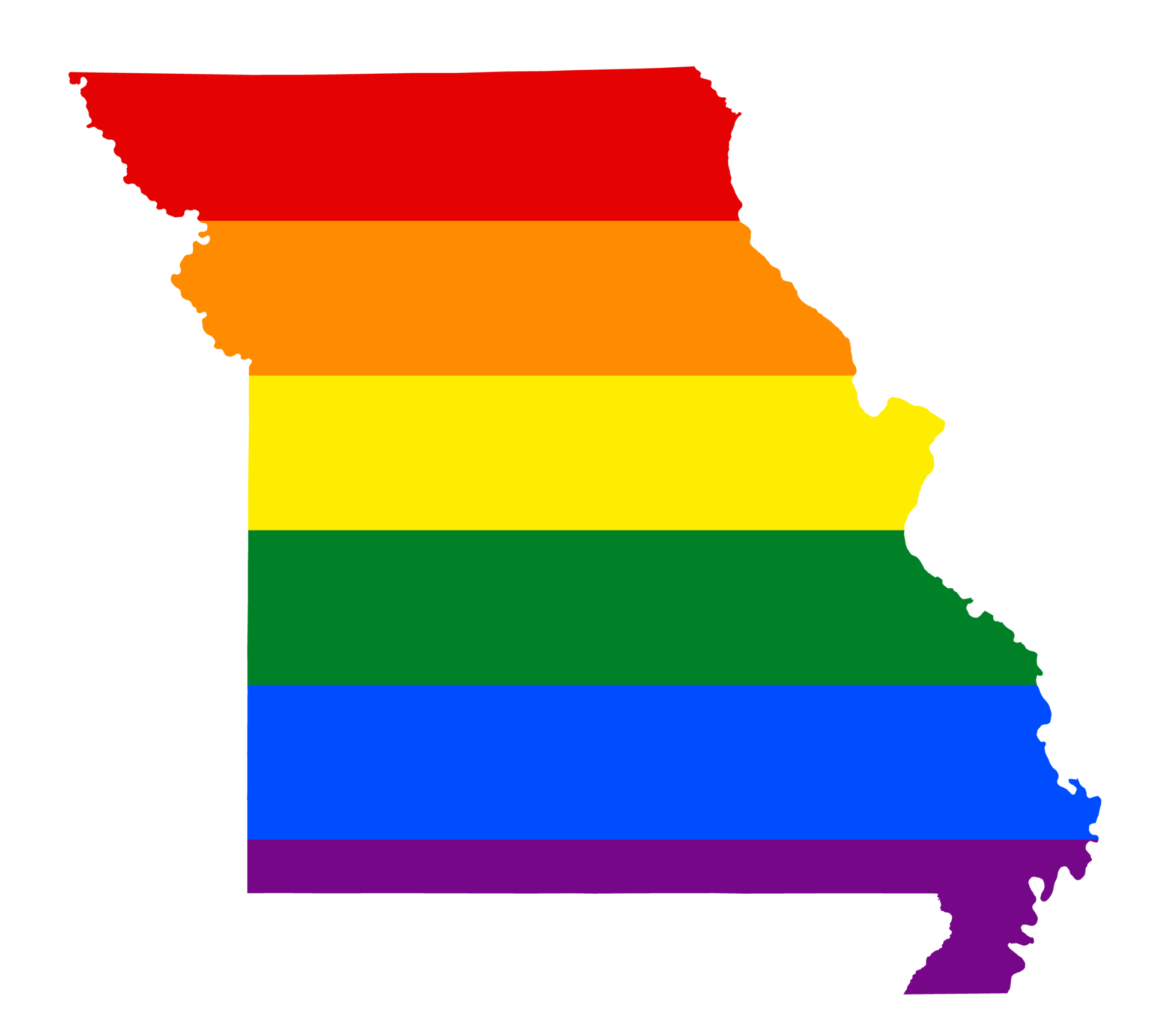 Lgbt Flag Map Of The Missouri Png Rainbow Map Of The Missouri In