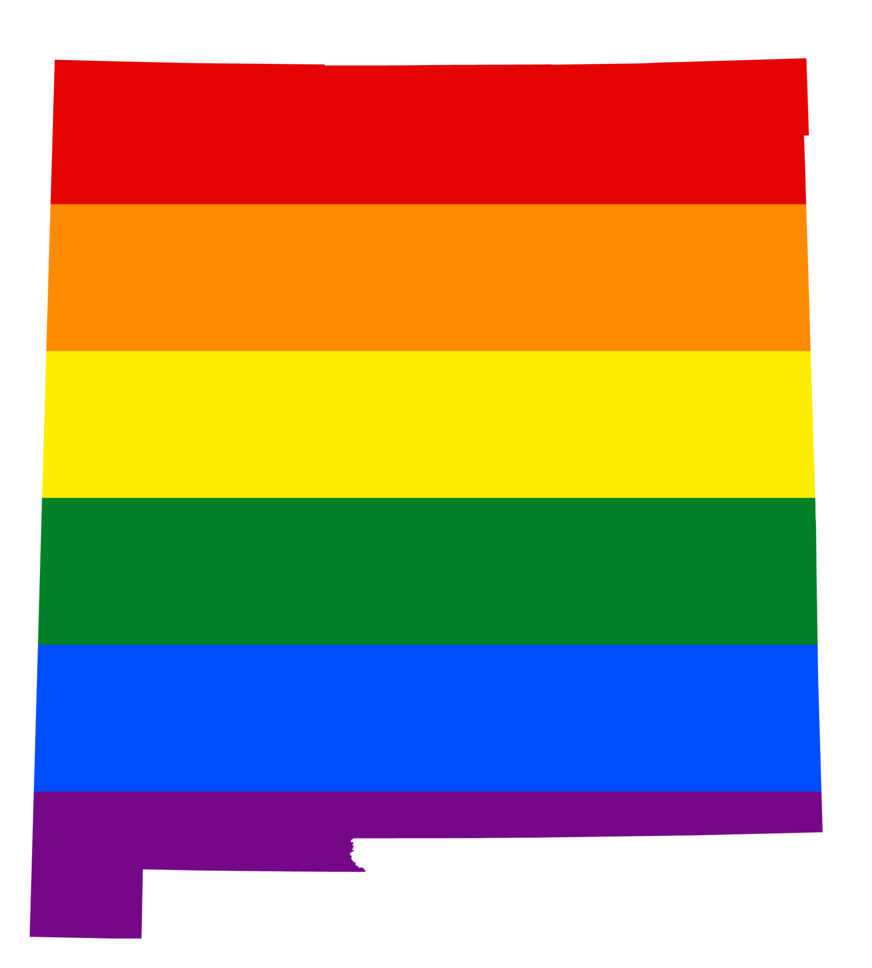 Lgbt Flag Map Of The New Mexico Png Rainbow Map Of The New Mexico In