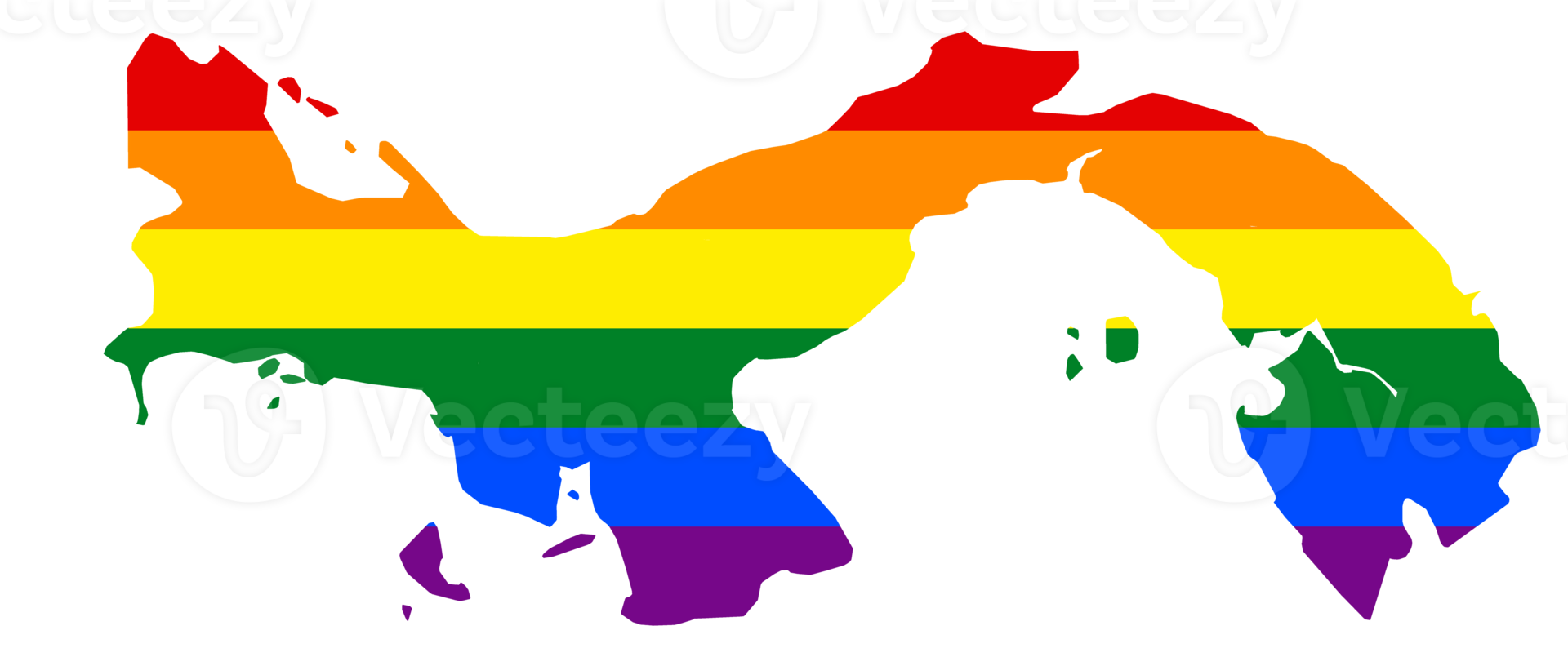 Lgbt Flag Map Of The Panama Png Rainbow Map Of The Panama In Colors Of