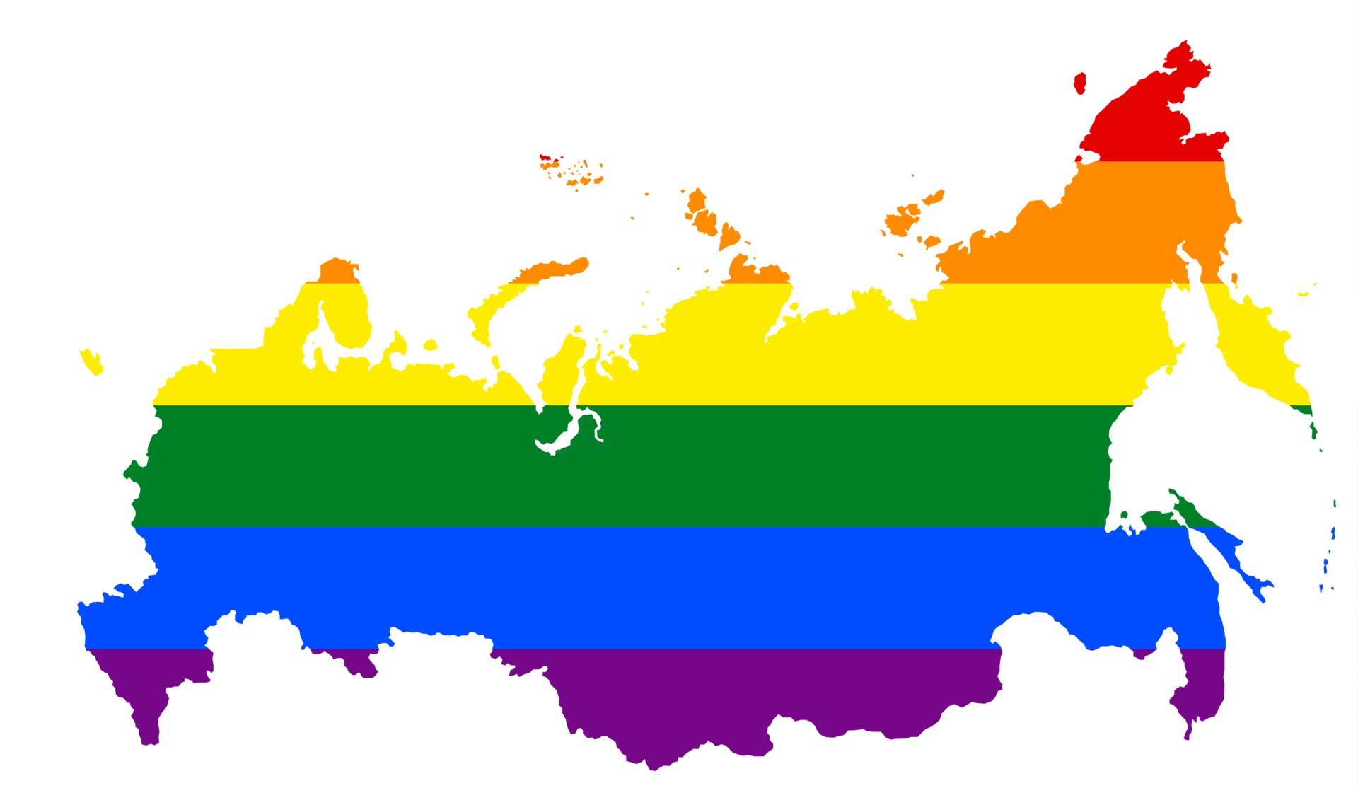 Lgbt Flag Map Of The Russia Png Rainbow Map Of The Russia In Colors Of