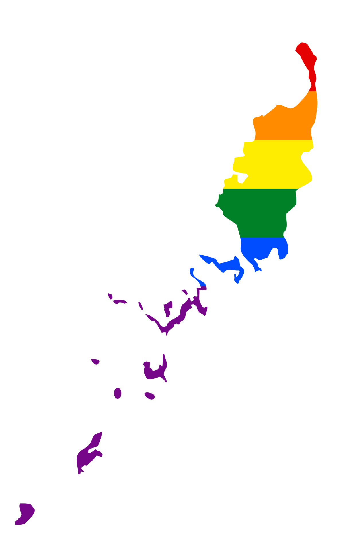 Lgbt Flag Map Of The Palau Png Rainbow Map Of The Palau In Colors Of
