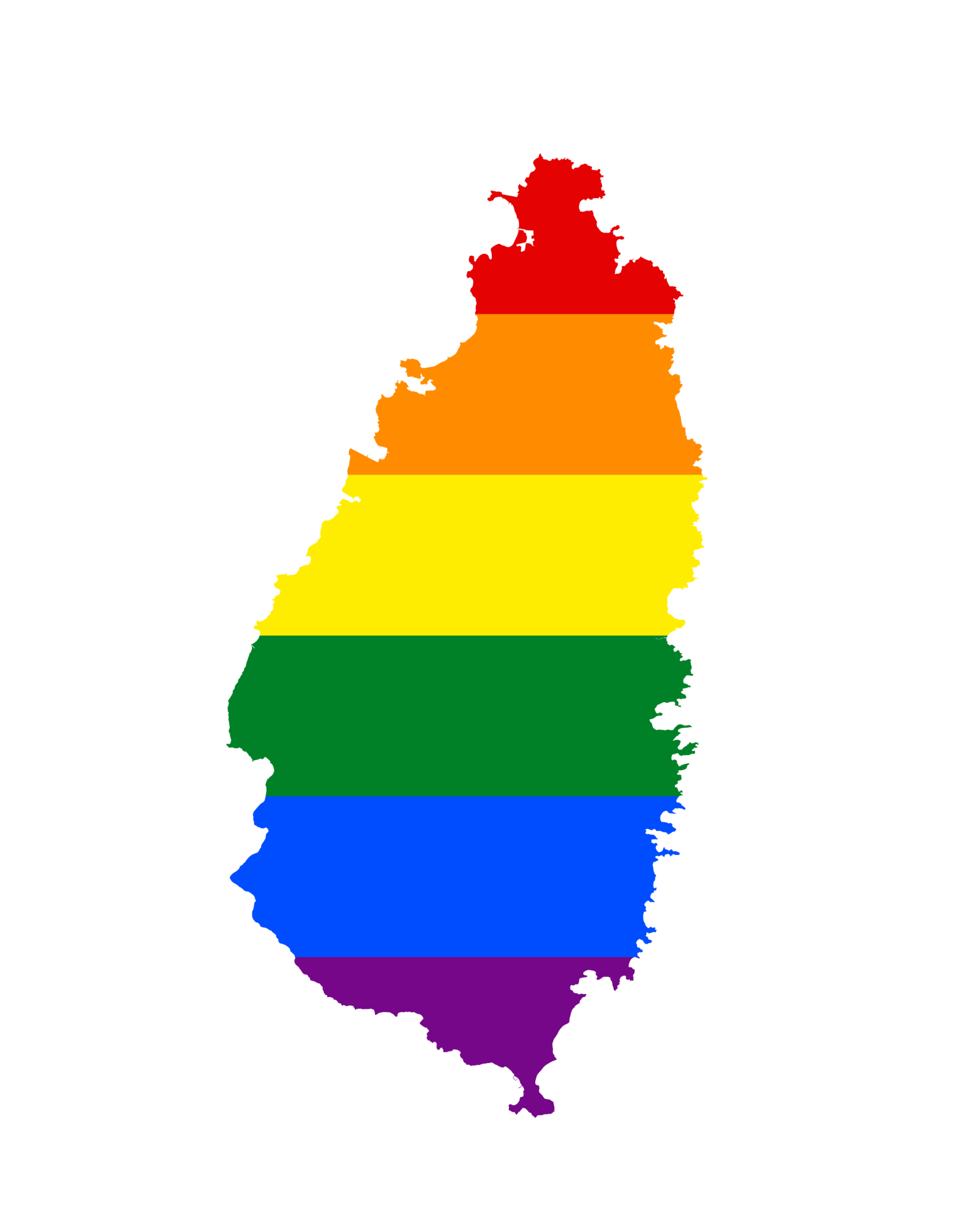 Lgbt Flag Map Of The Saint Lucia Png Rainbow Map Of The Saint Lucia In