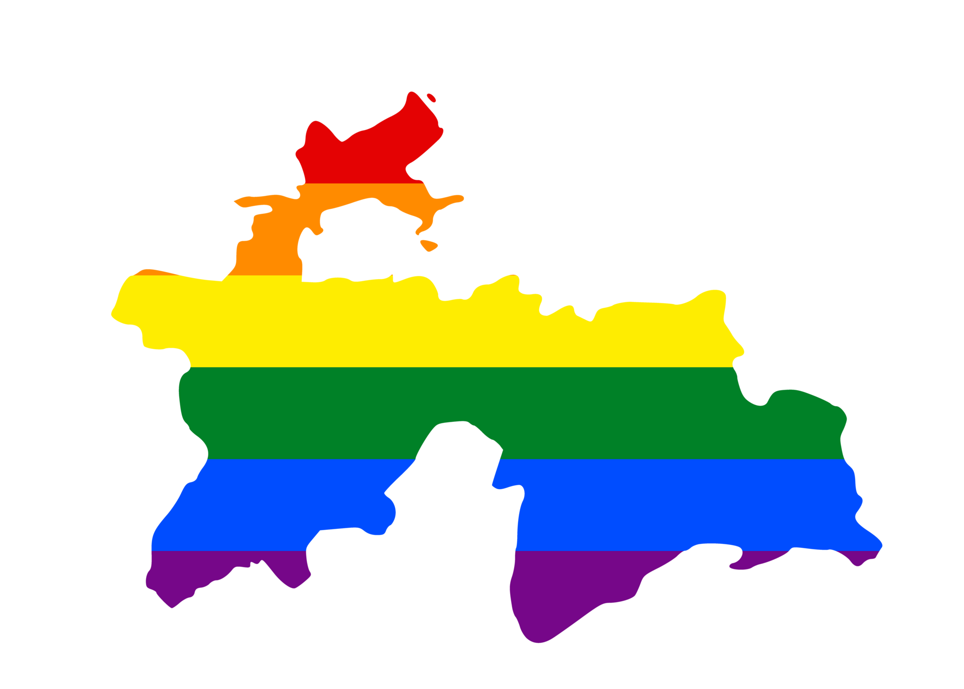 Lgbt Flag Map Of The Tajikistan Png Rainbow Map Of The Tajikistan In