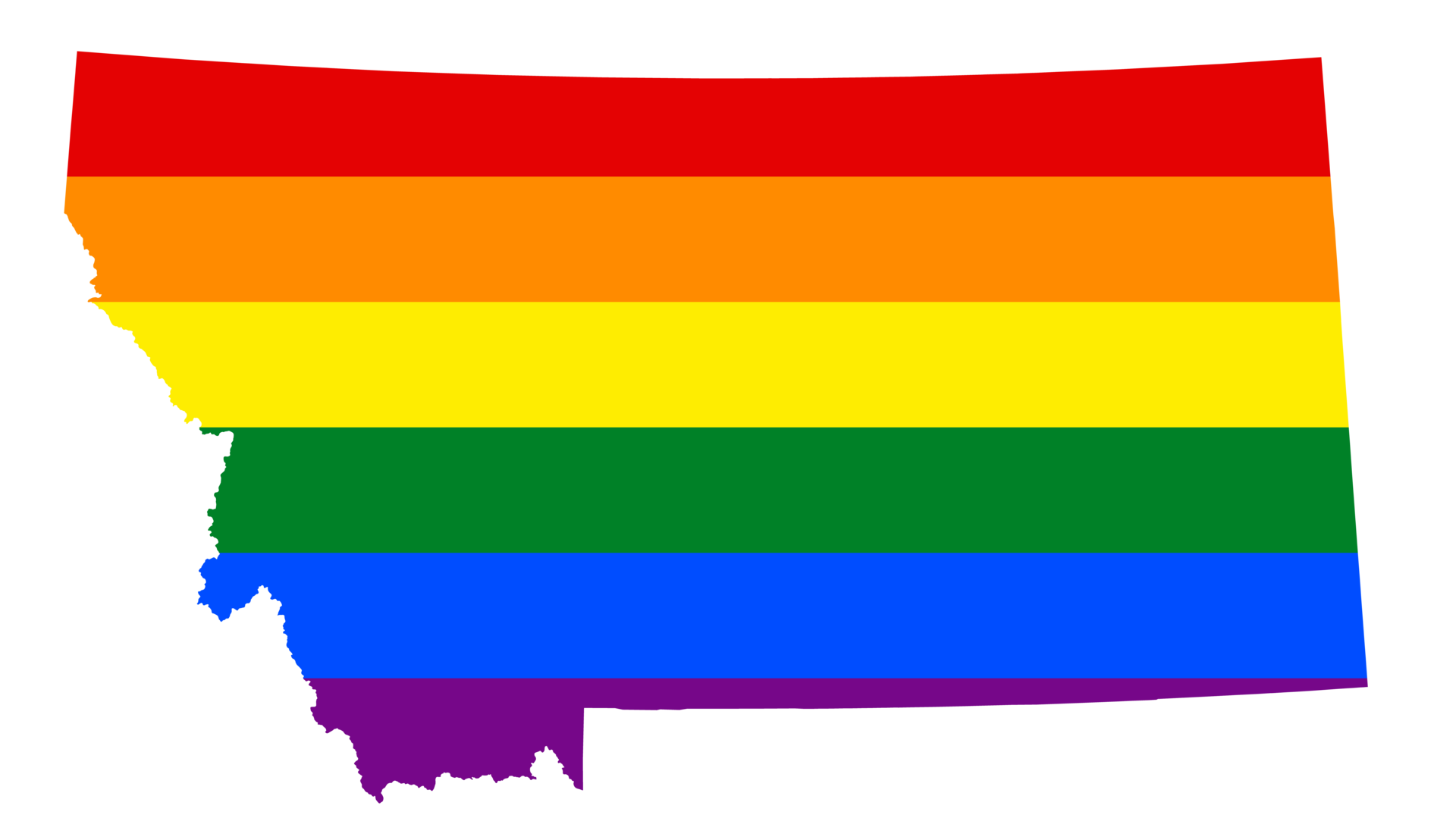 Lgbt Flag Map Of The Montana Png Rainbow Map Of The Montana In Colors