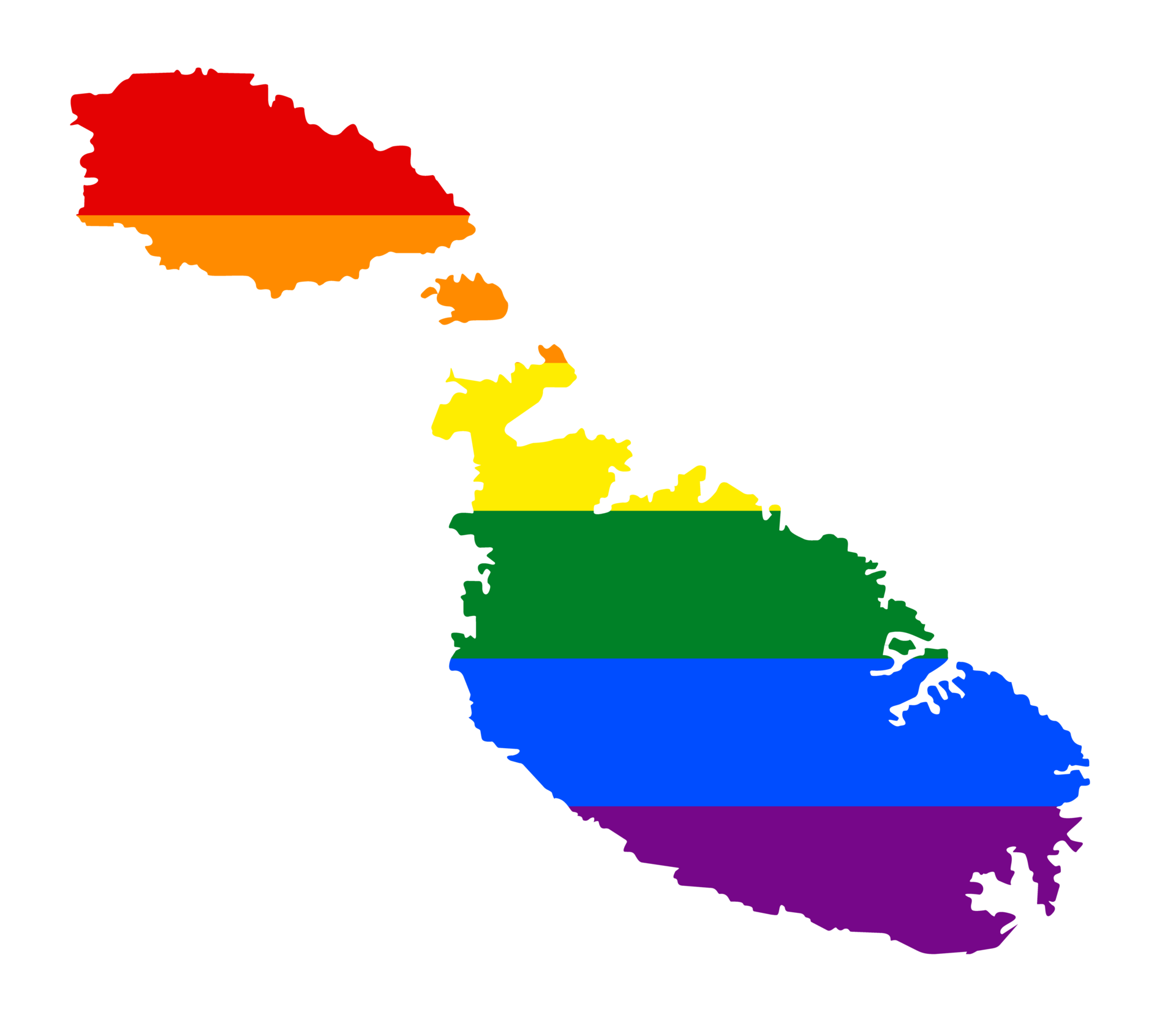 Lgbt Flag Map Of The Malta Png Rainbow Map Of The Malta In Colors Of
