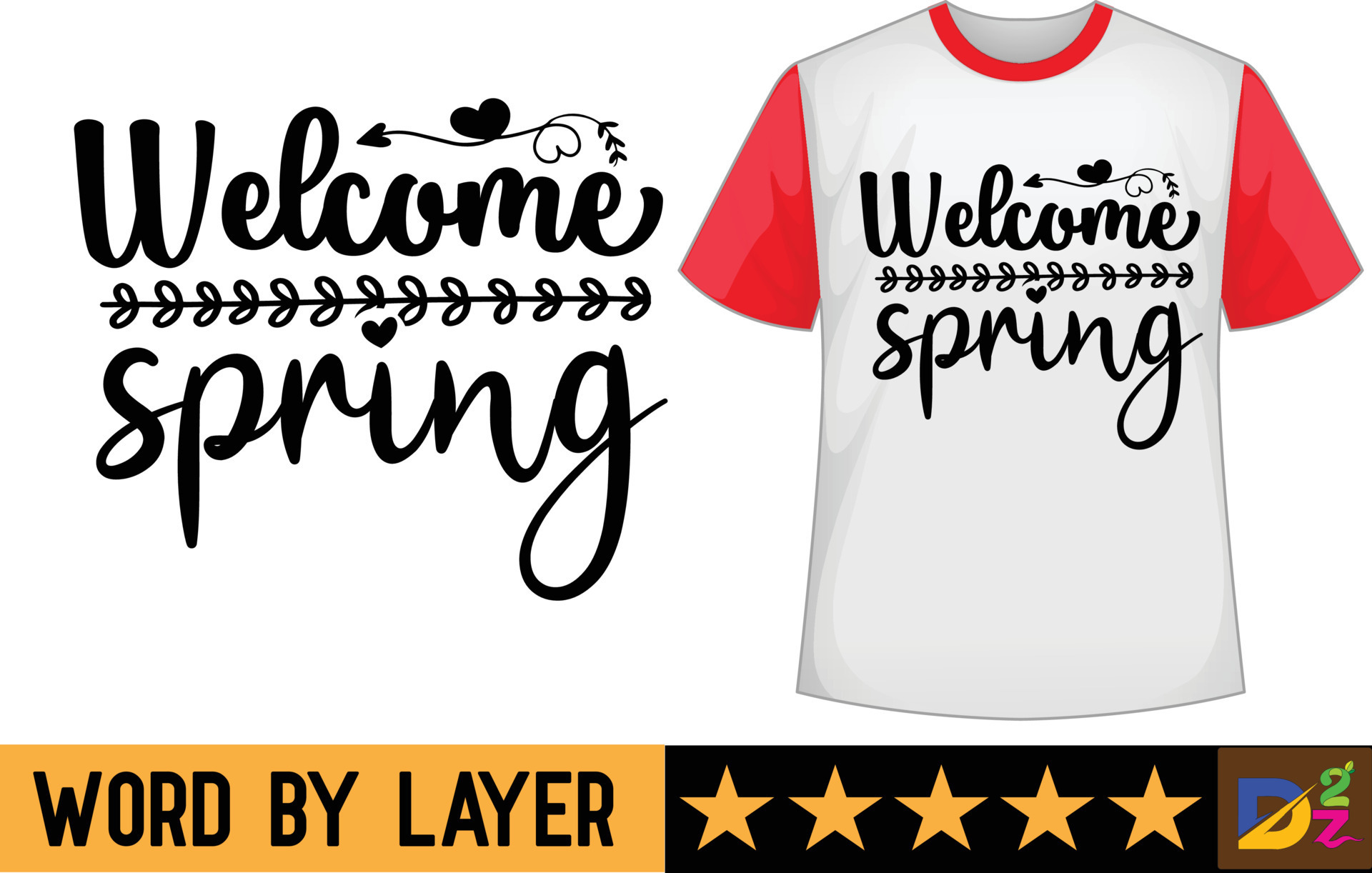 Welcome spring svg t shirt design 20915736 Vector Art at Vecteezy