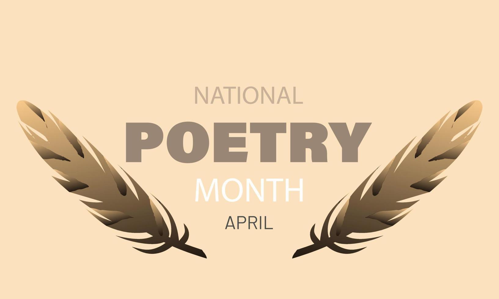 April is National Poetry Month. Template for background, banner, card ...