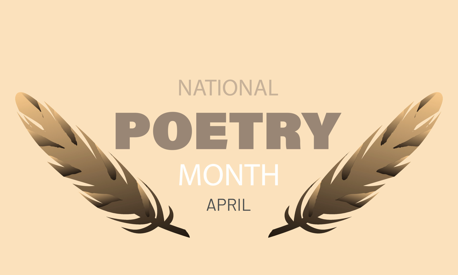 April is National Poetry Month. Template for background, banner, card ...