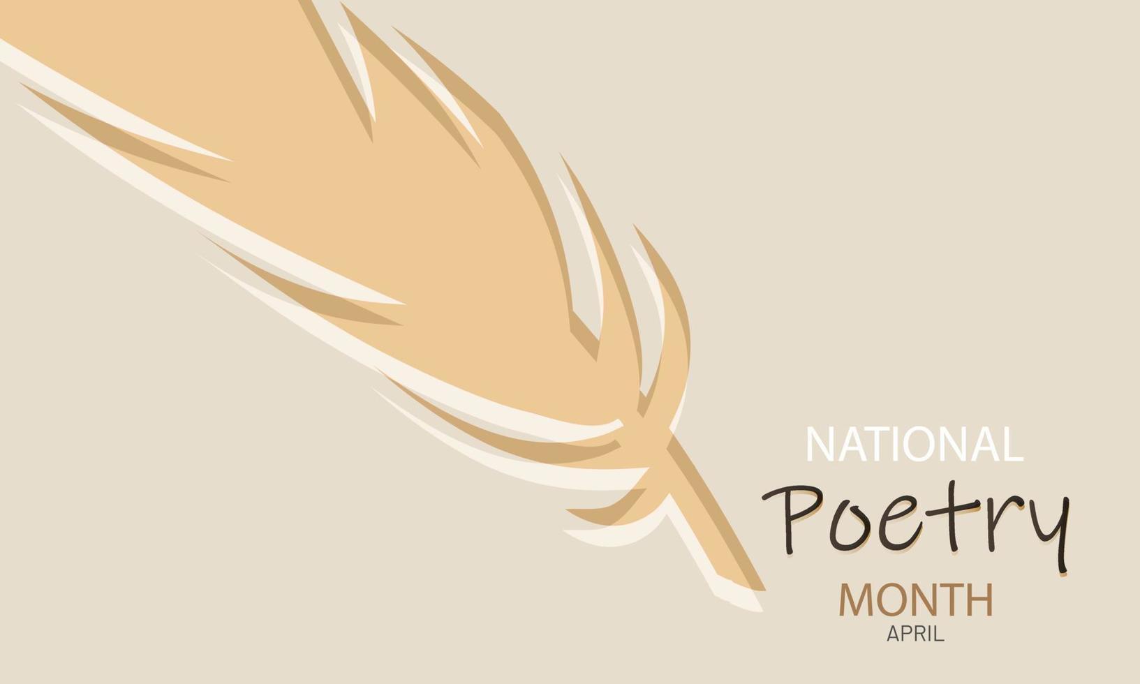 April is National Poetry Month. Template for background, banner, card ...
