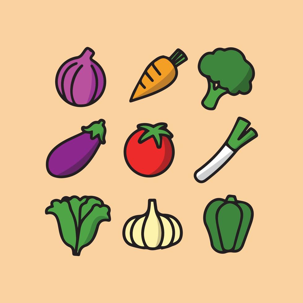 Vegetable Healthy Food Vector Icon Illustration 20919160 Vector Art at ...