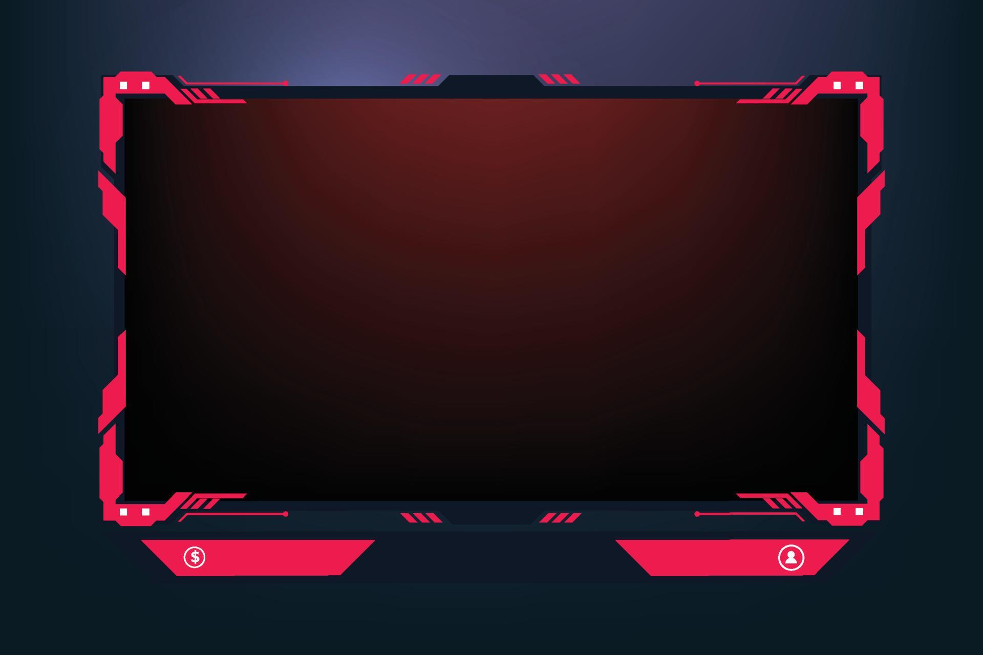 Futuristic gaming overlay design with abstract shapes. Modern gaming overlay and online screen ...