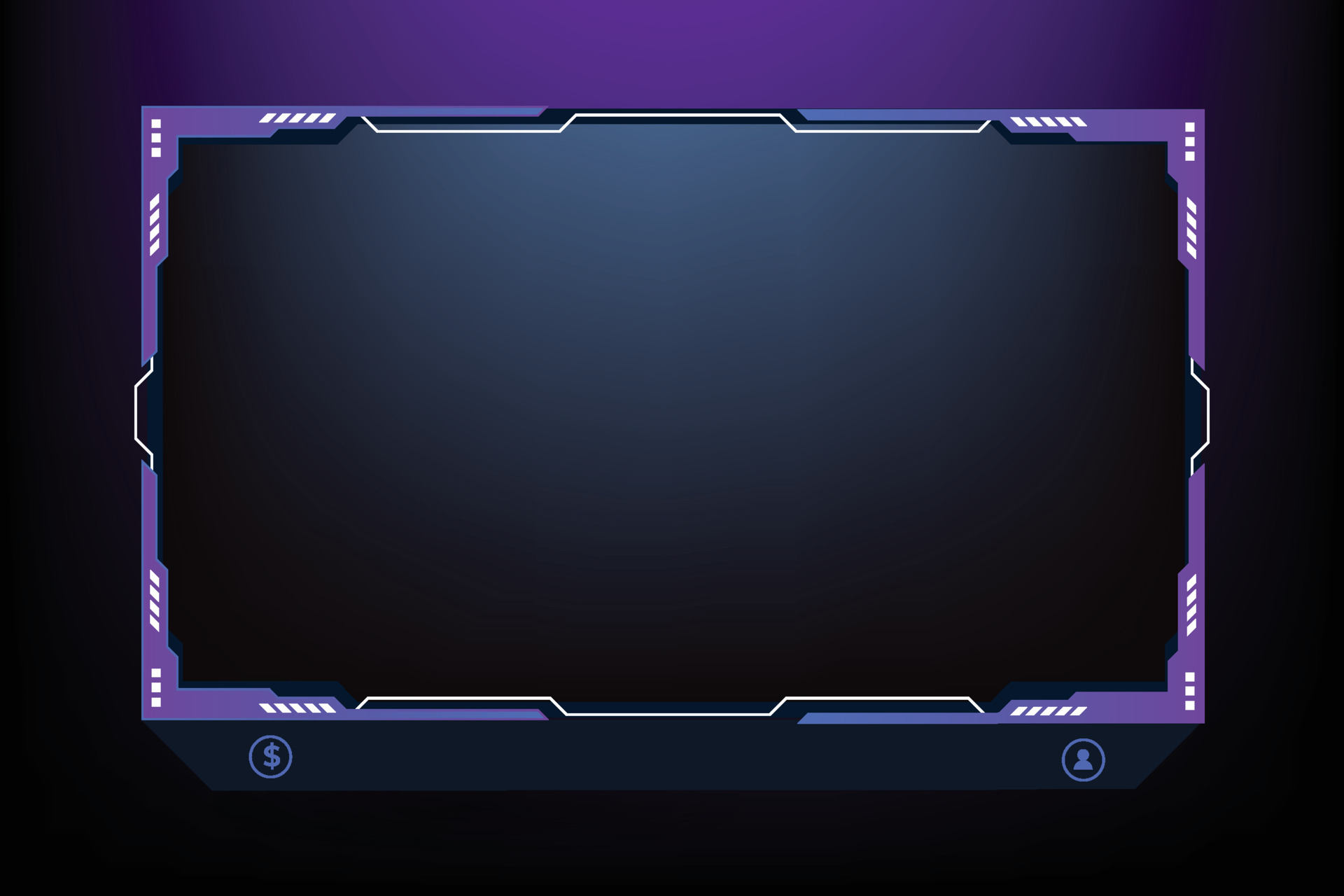 Digital live streaming overlay vector. Broadcast screen design with ... Digital live streaming overlay vector. Broadcast screen design with ...