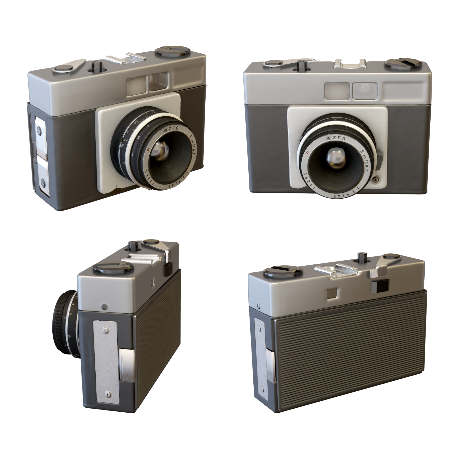 Free 3d rendering simple icon of grey old camera from various perspective view 20920756 PNG with ...