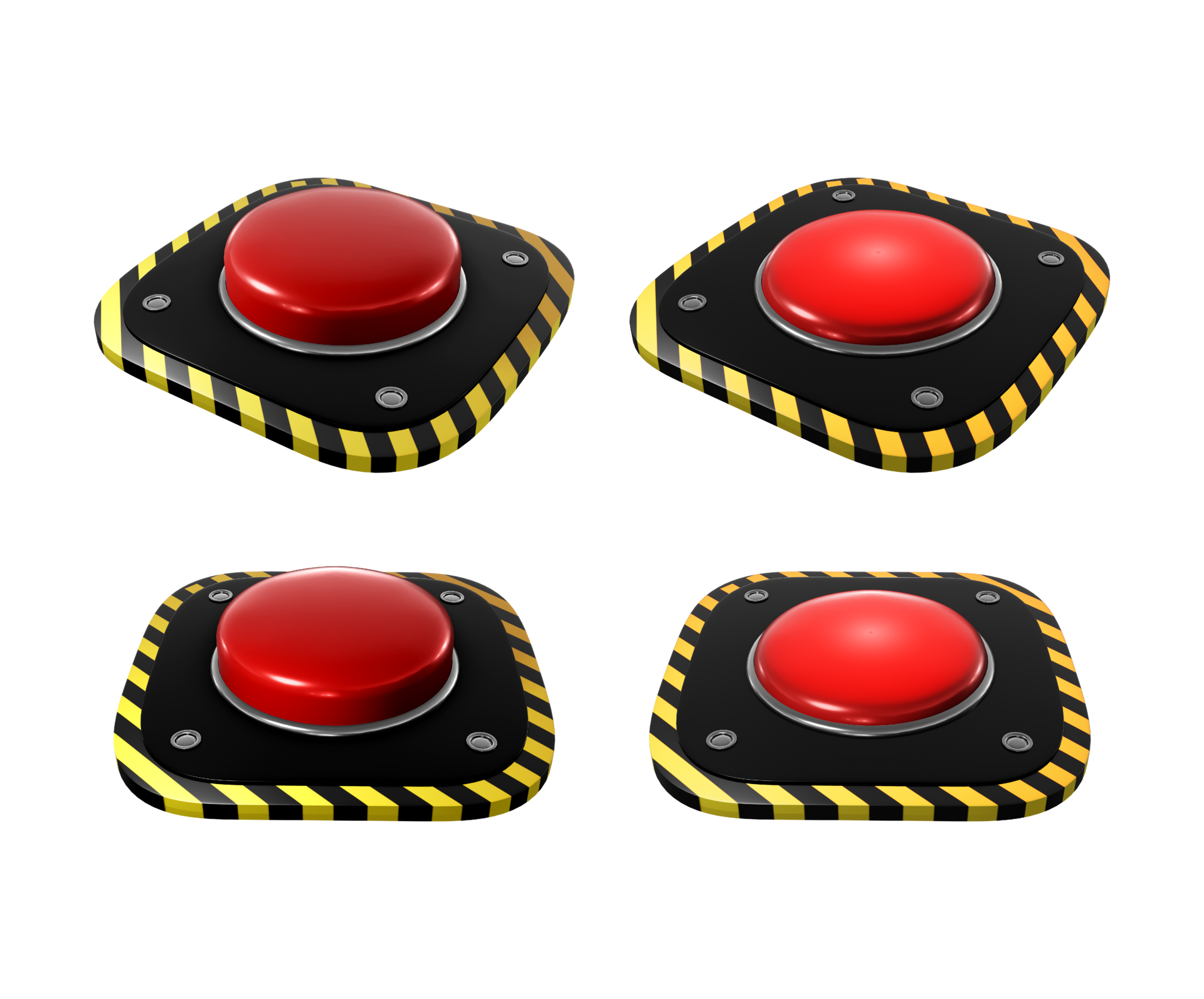 3d Representaci n De Rojo Color Grande Peligro Bot n Desde Diferente