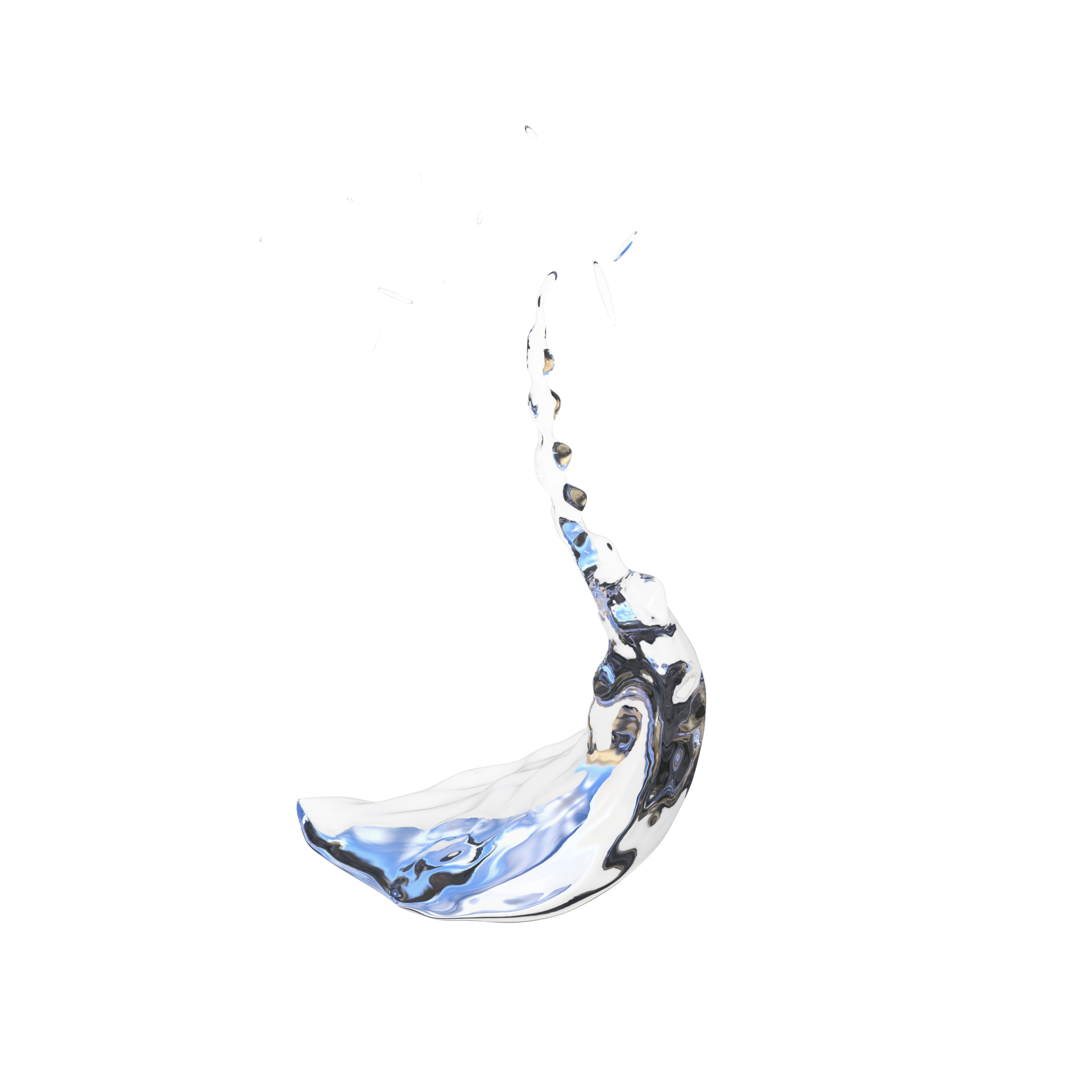 Water Splash Pouring Into Glass 3d Render Isolated 20921296 Png