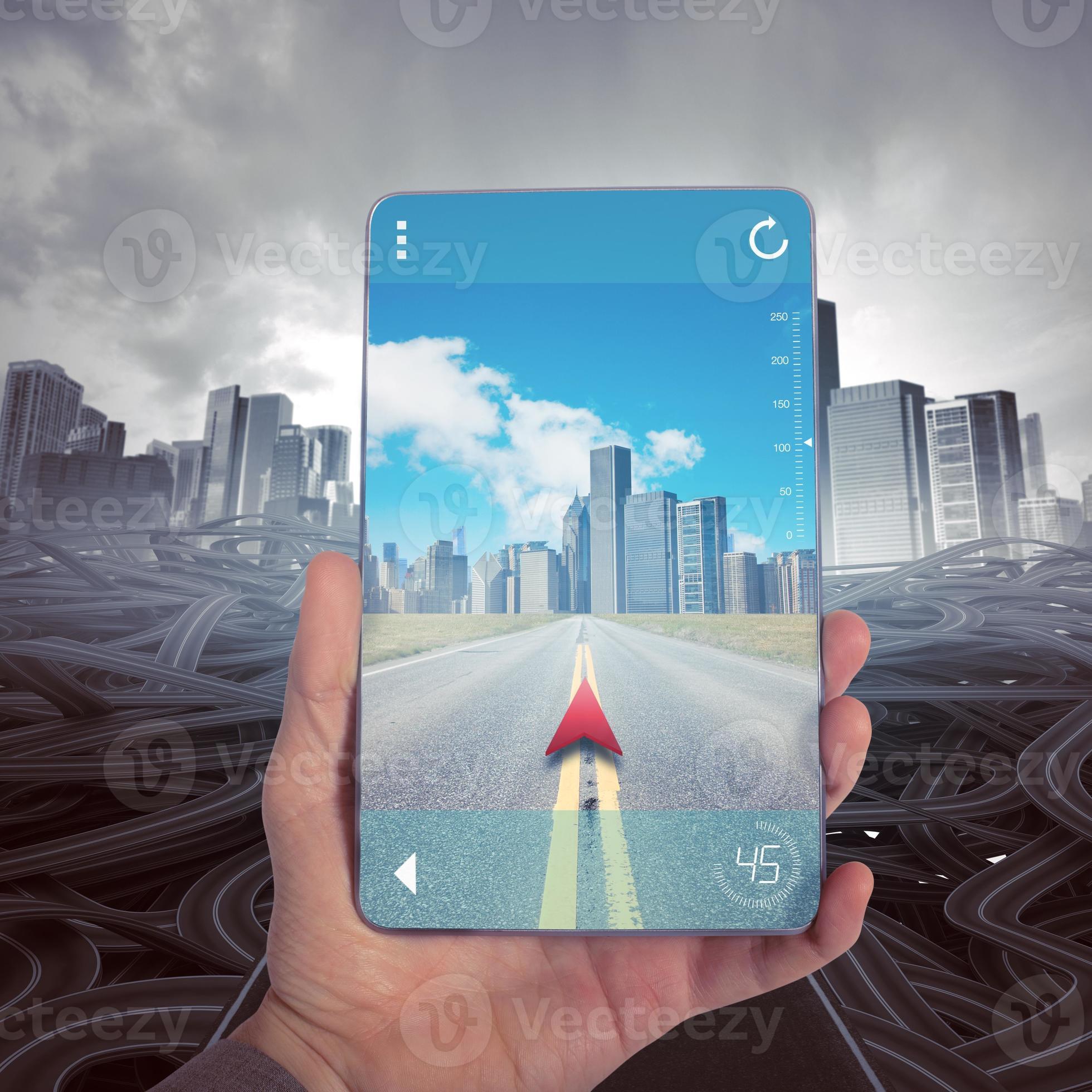 GPS Navigator view 20925671 Stock Photo at Vecteezy