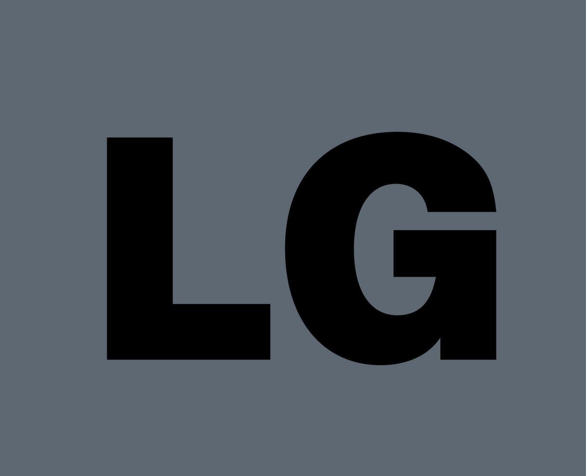 lg logo marca teléfono símbolo nombre negro diseño sur Corea móvil vector ilustración con gris ...