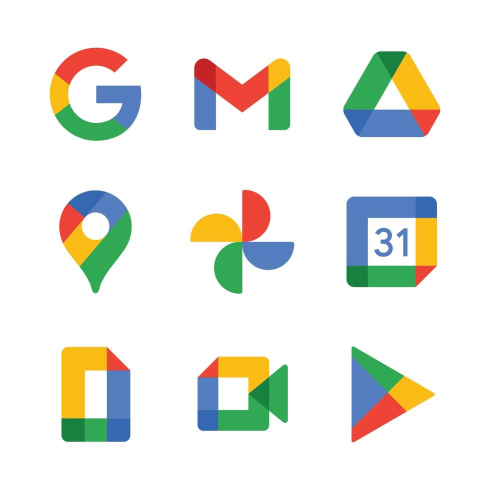 set of Google apps vector logo design 20928002 Vector Art at Vecteezy set of Google apps vector logo design 20928002 Vector Art at Vecteezy