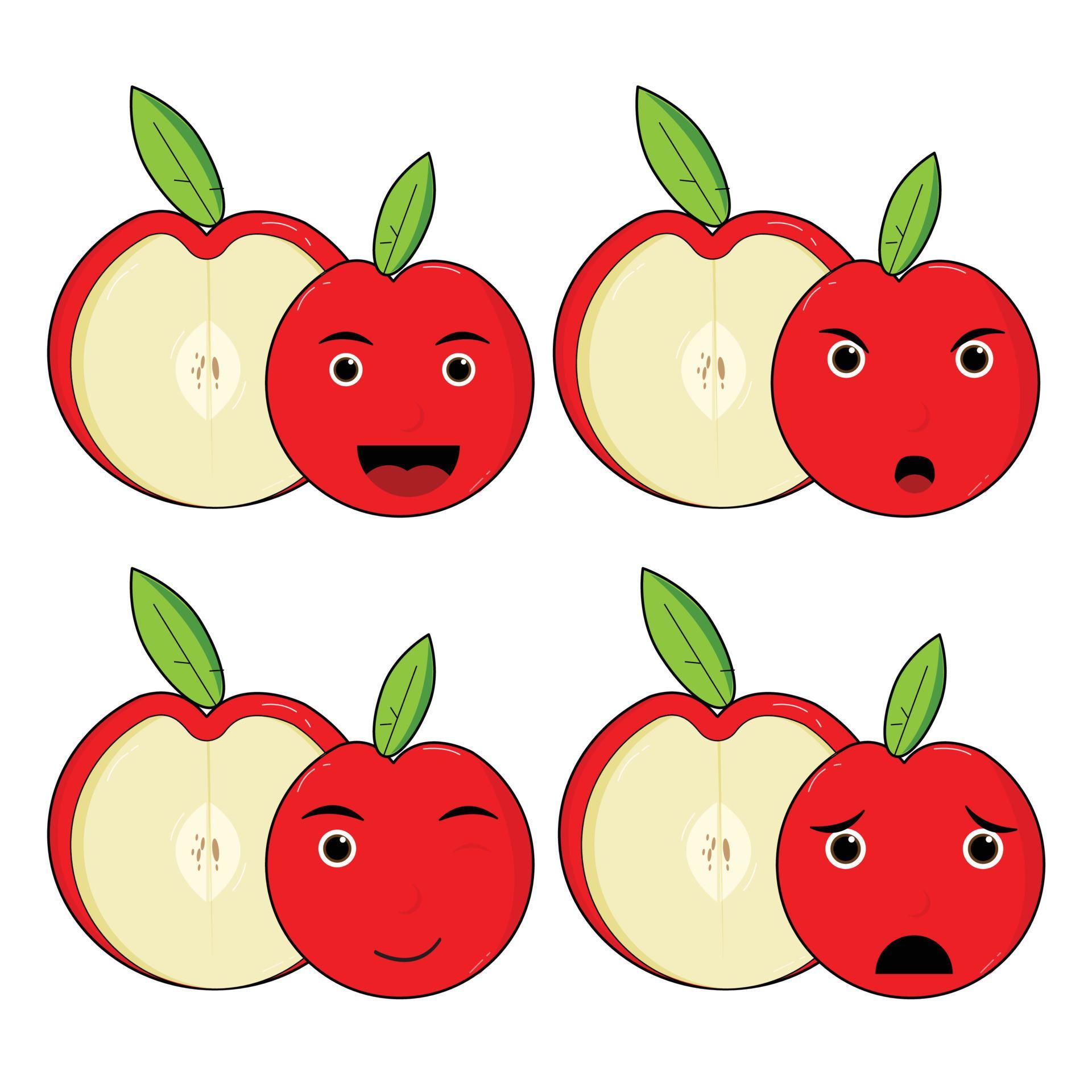 vector emoji apple white background 20928776 Vector Art at Vecteezy