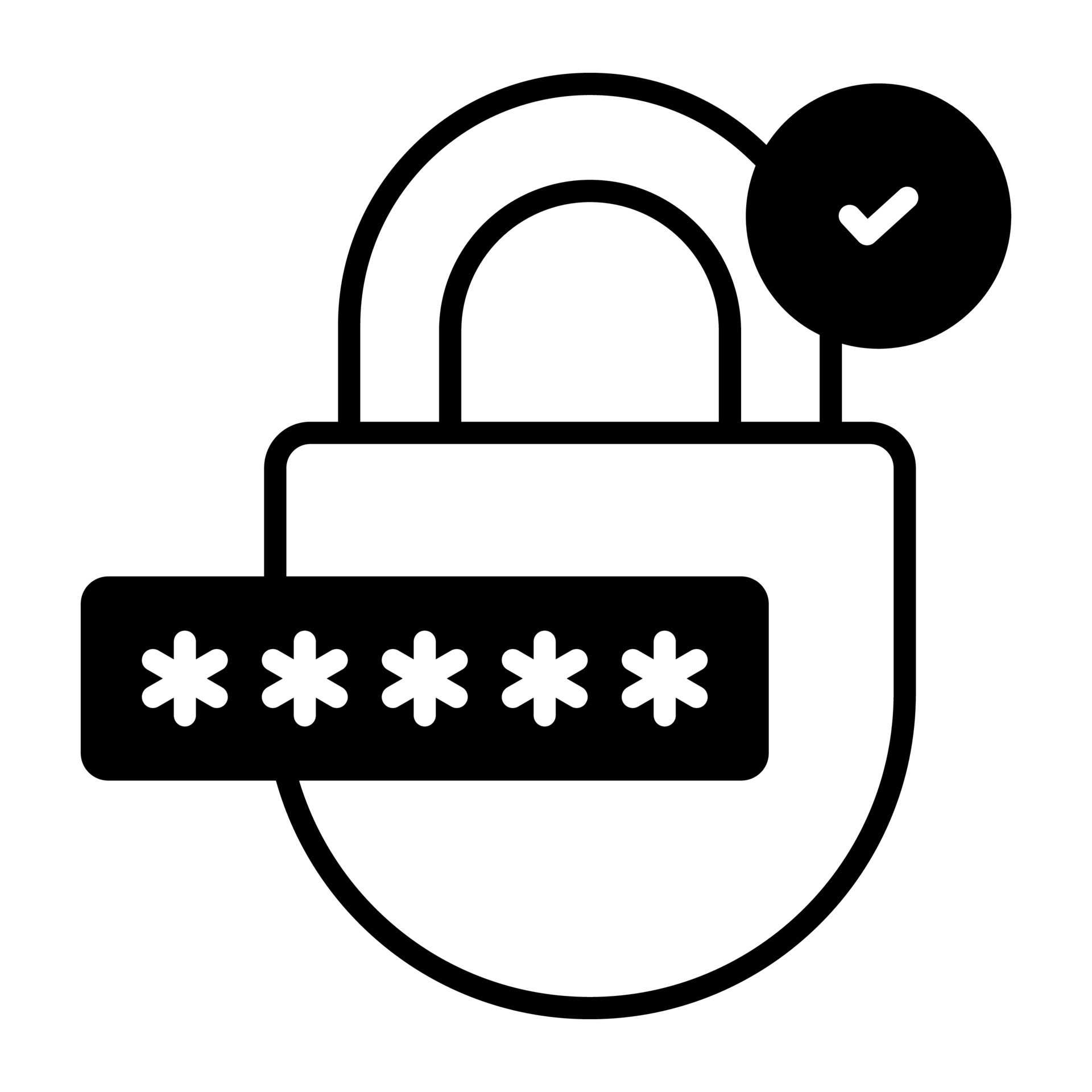 Padlock With Check Mark Denoting Secure Password Vector 20937947 Vector