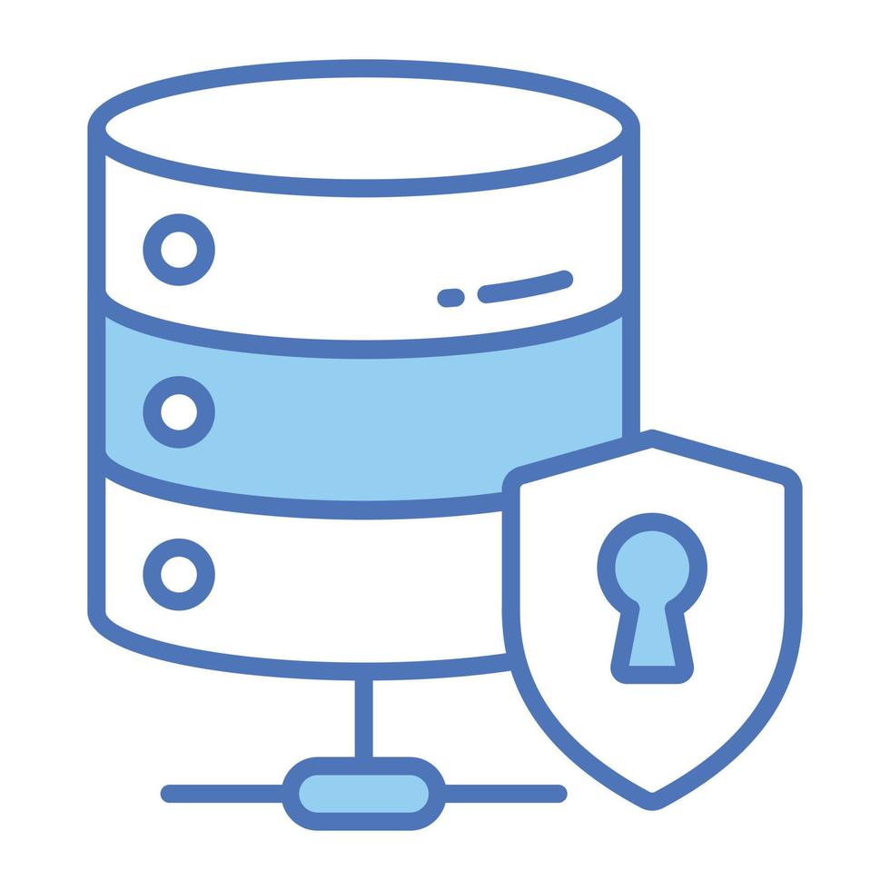 Data Server With Protection Shield Icon Of Secure Database 20938172 Vector Art At Vecteezy